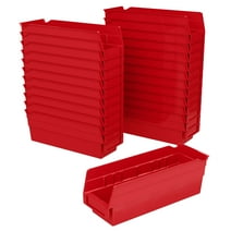 Stalwart Powder-Coated Steel Storage Rack with 24 Plastic Storage Bins ...