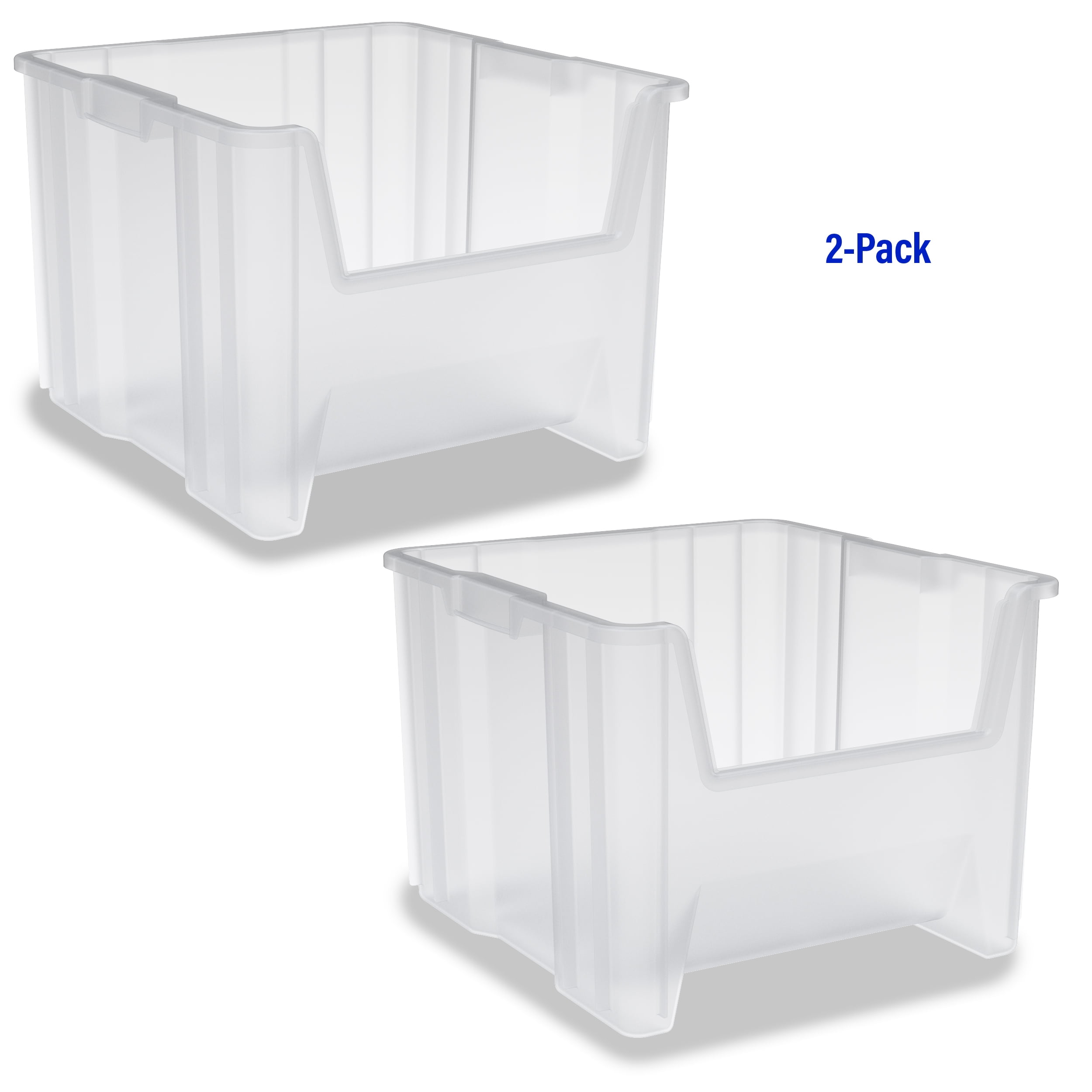Akro Mils Stackable Large Storage Bins Heavy Duty 17 5x16 5x12 5