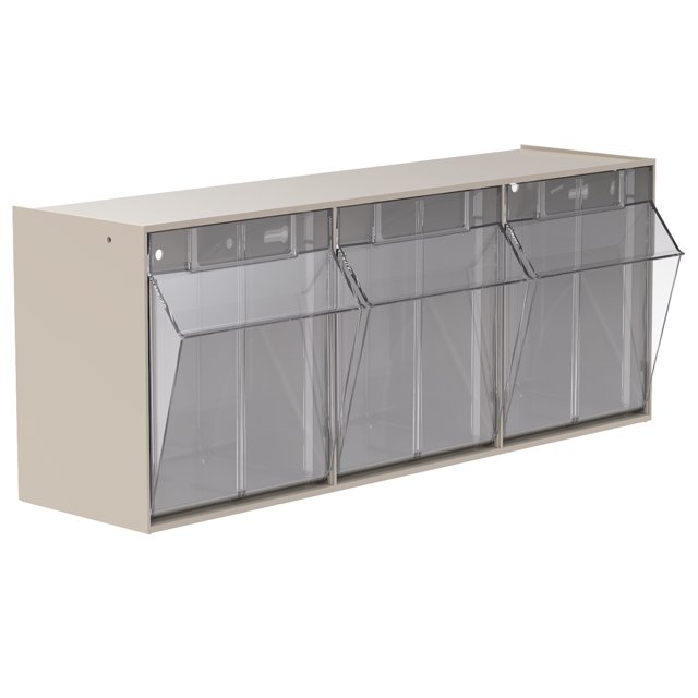 Akro-Mils TiltView Horizontal Plastic Organizer Storage System Cabinet ...