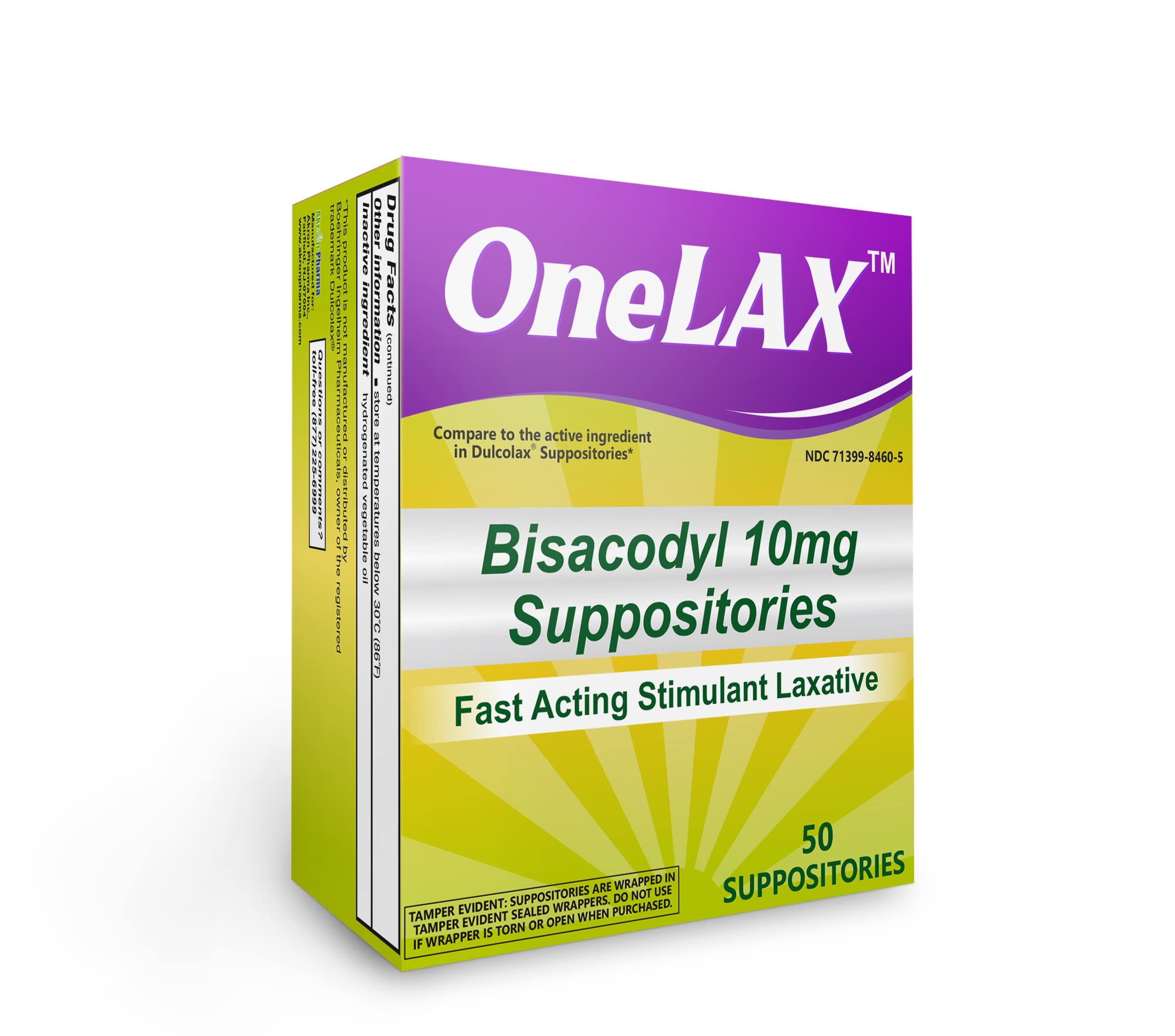 Akron Pharma Bisacodyl Laxative 10mg Suppositories for Occasional ...