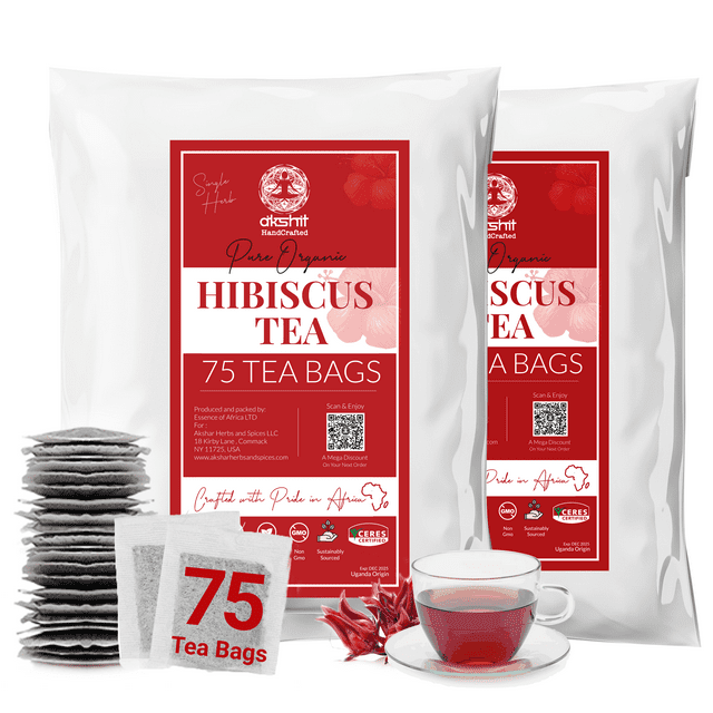 Akshit 150 Organic Hibiscus Tea Bags , Pure Hibiscus Flower Tea from ...