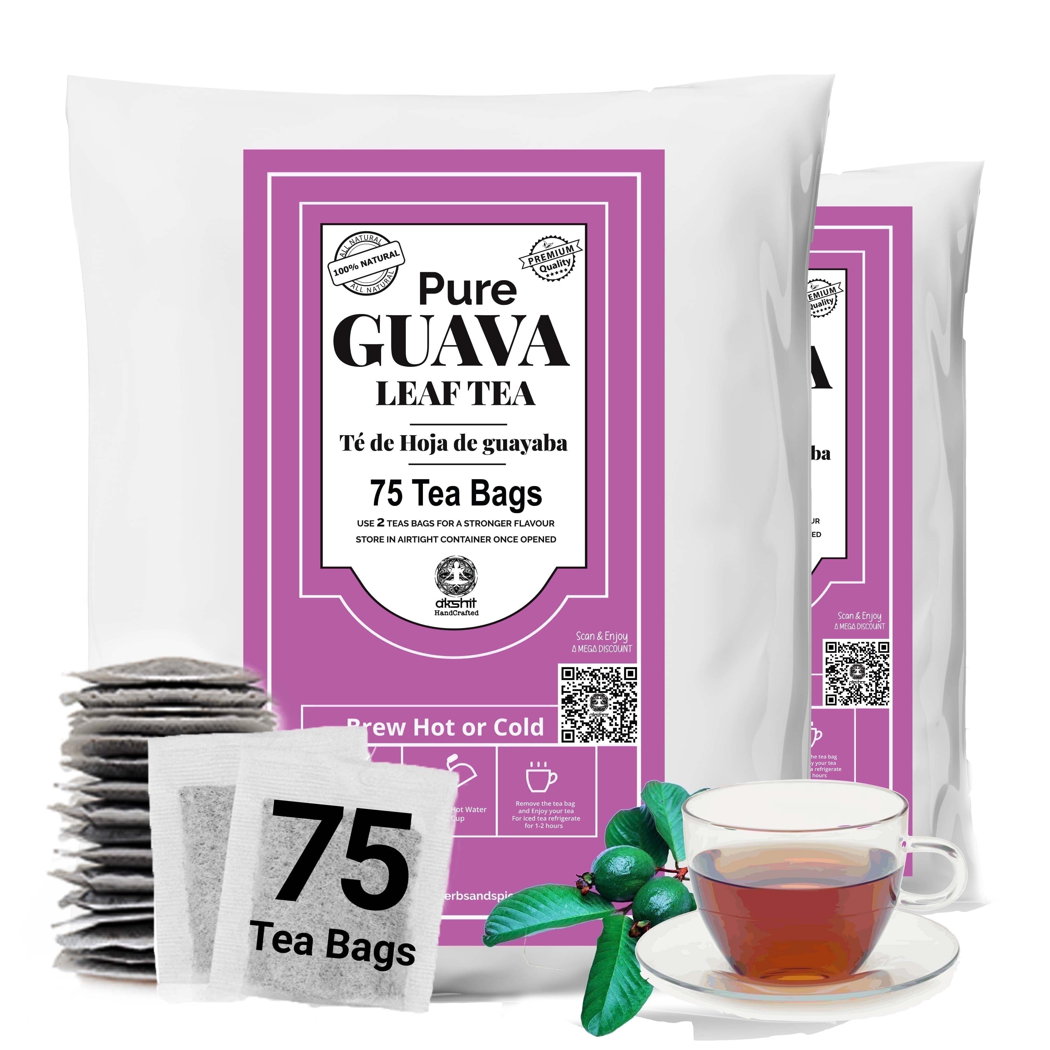 Akshit 150 Guava Tea Bags, All Natural Guava Tea, Te De Hojas De ...