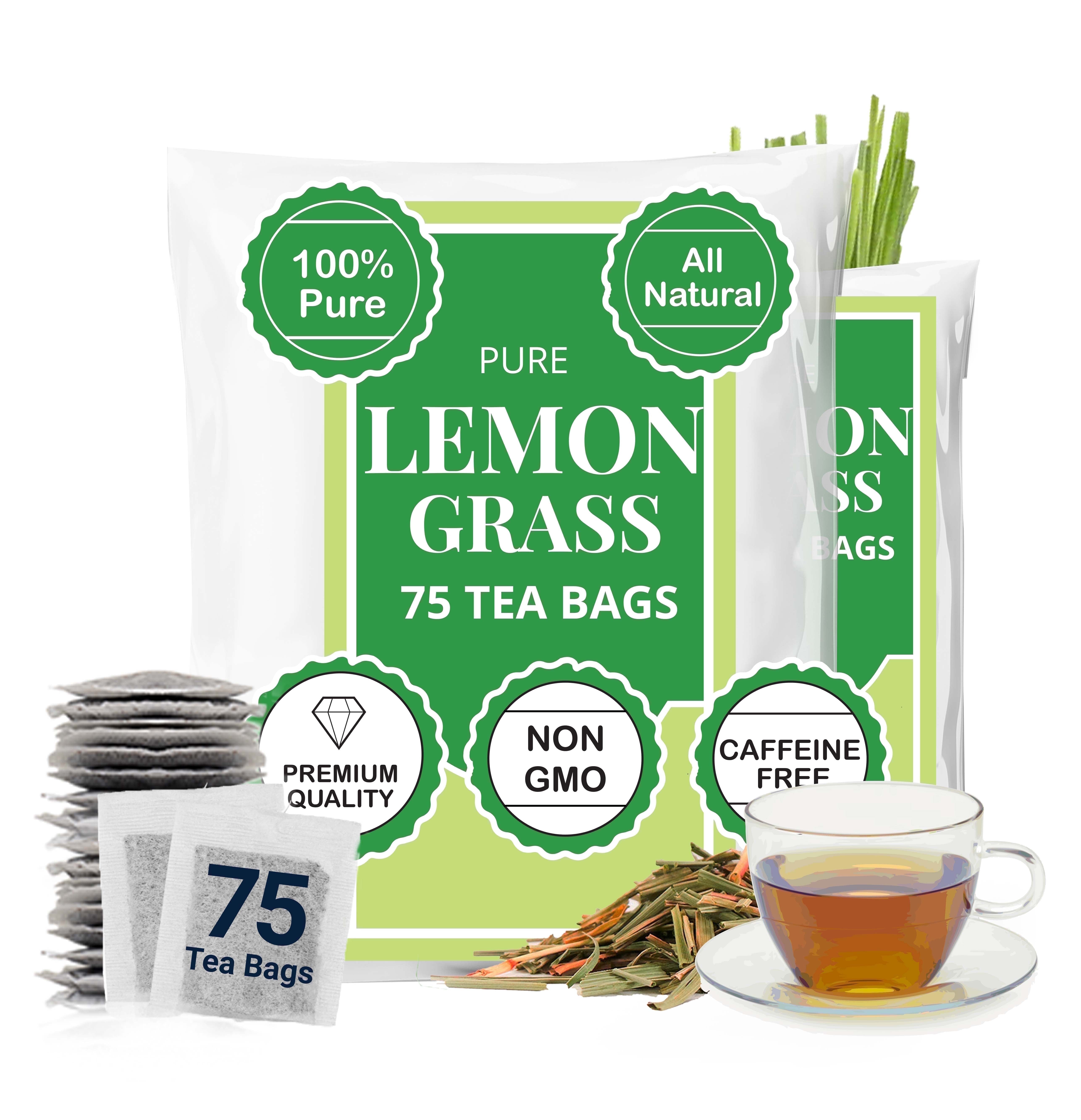 Akshit 75 Lemongrass Tea Bags – Pure Lemongrass Tea for Detox ...