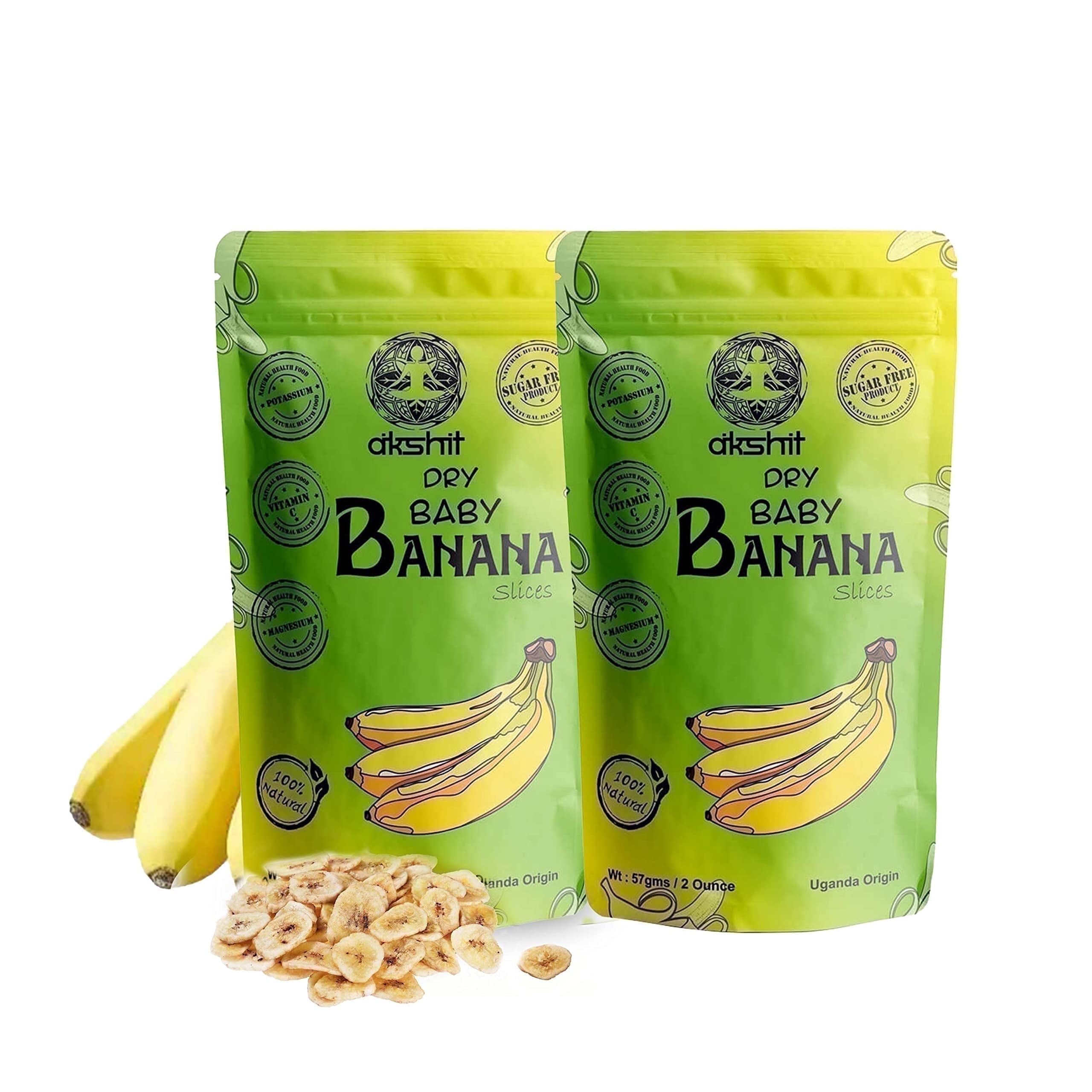 Akshit Organic Dried Banana Chips, Unsweetened, Healthy Fruit Snacks ...