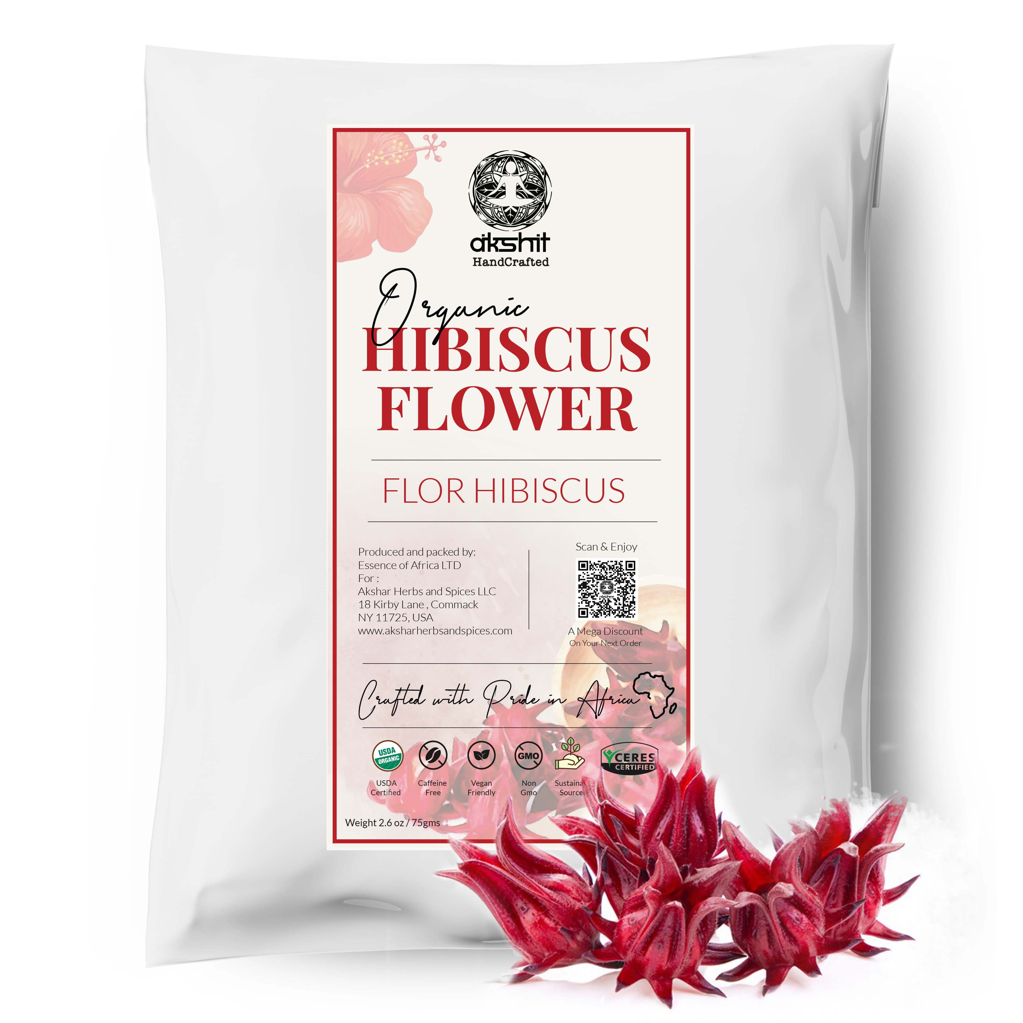 Akshit Dried Hibiscus Flower-Organic Cut - Sifted Hibiscus Herbal Leaf rich Flavor - Walmart.com