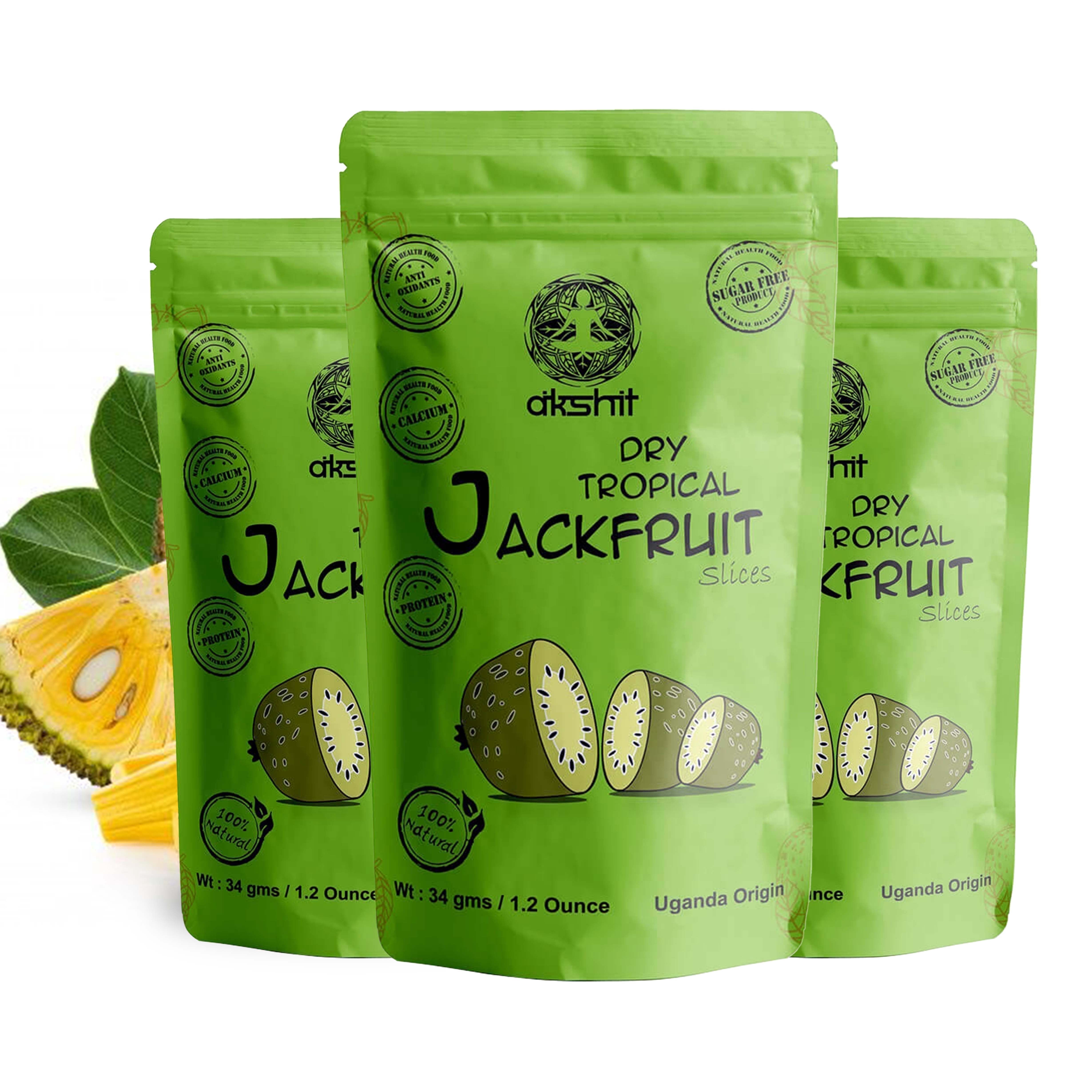 Akshit Organic Dried Jackfruit Chips, Healthy Vegan Snack for Kids ...