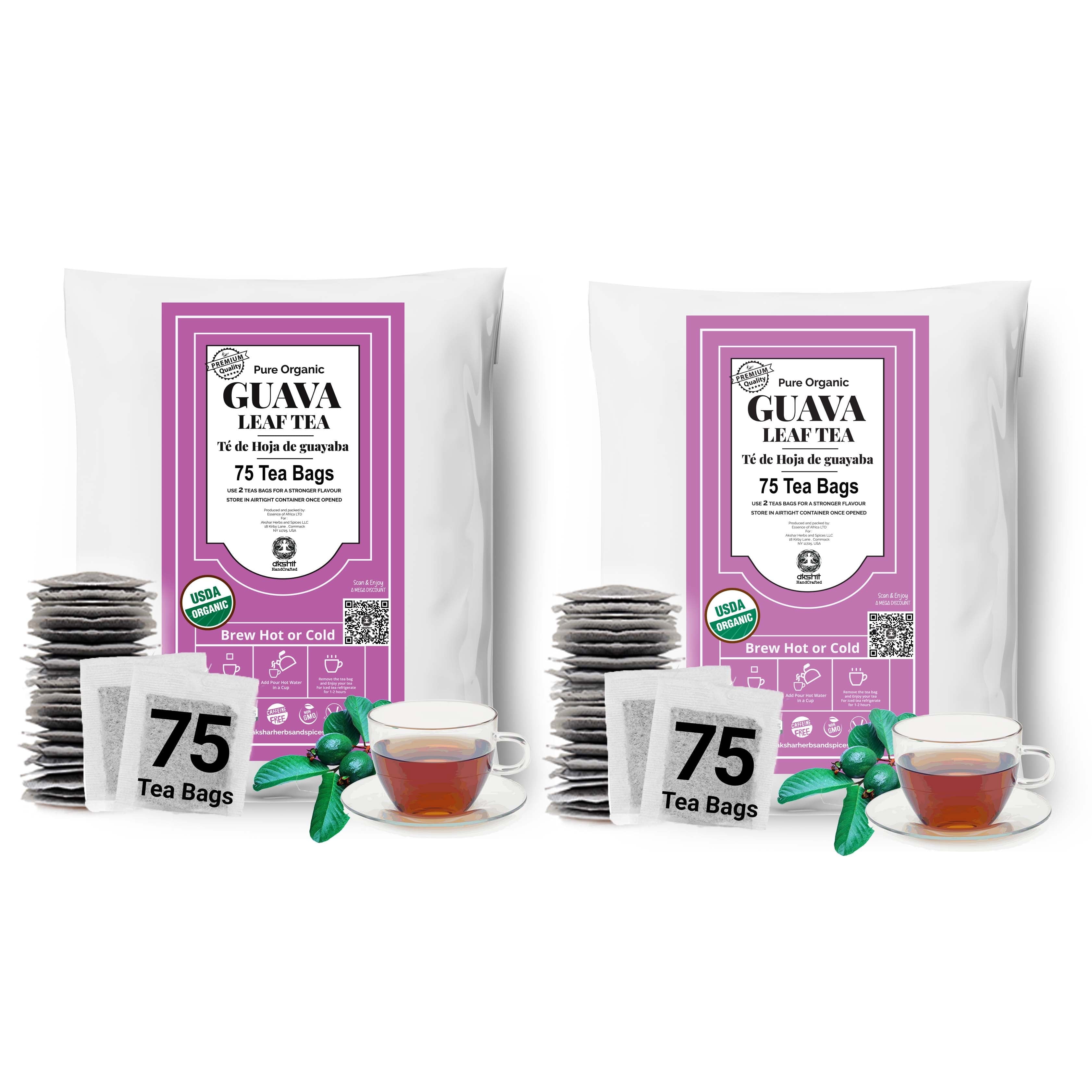 Akshit 150 Guava Tea Bags, Pure Guava Leaf Tea, Made From Pure Guava ...