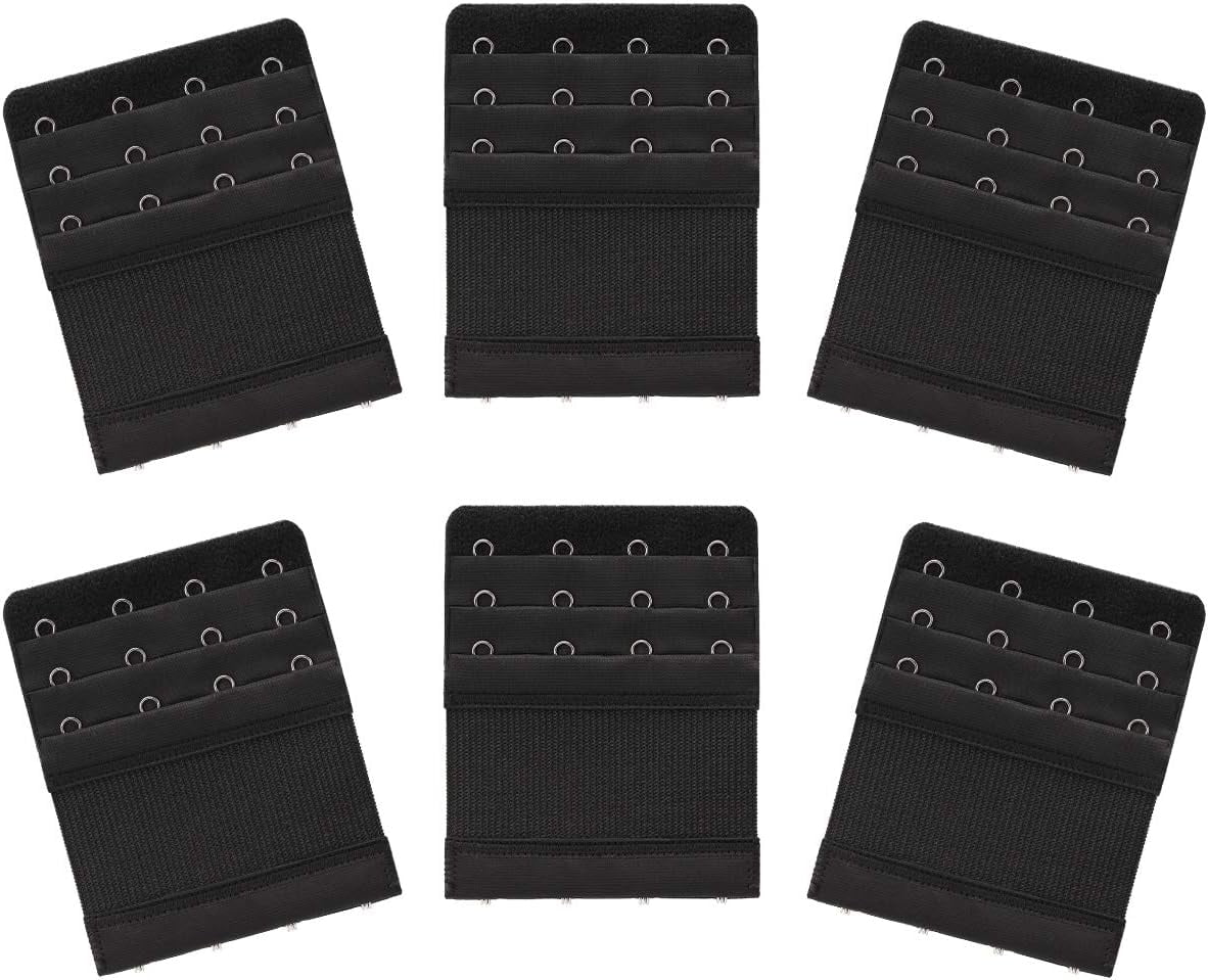 Akstore 6 Pieces Women's Soft Comfortable Elastic Bra Extenders Bra ...