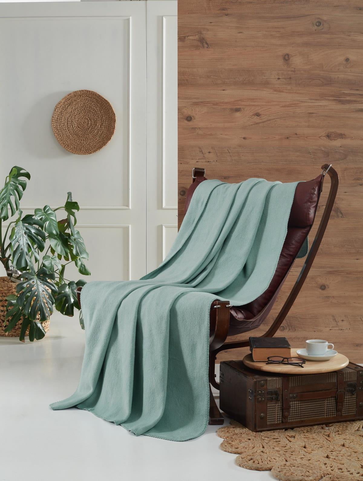 Aksu Brighton Collection Cotton TV Blanket 130x170, Mint - Walmart.com