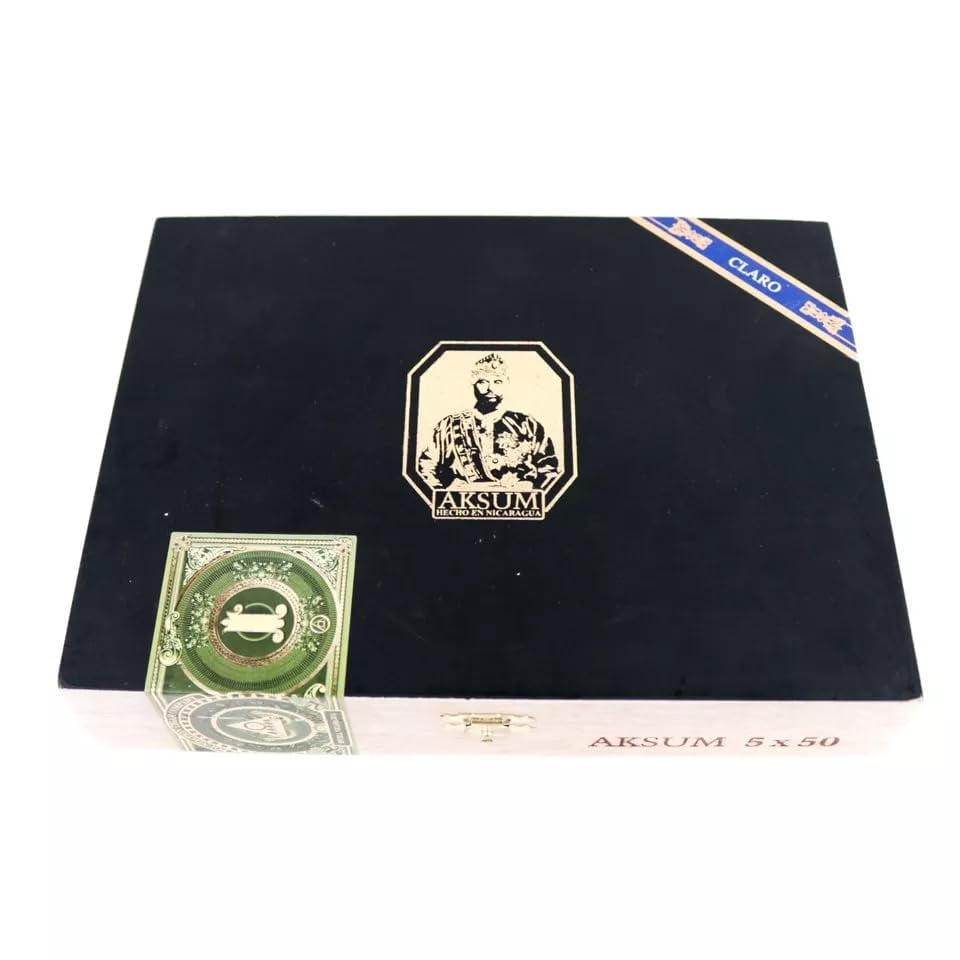 Aksum 5 x 50 Empty Wood Cigar Box 9" x 6.75" x 1.75" - Walmart Business ...