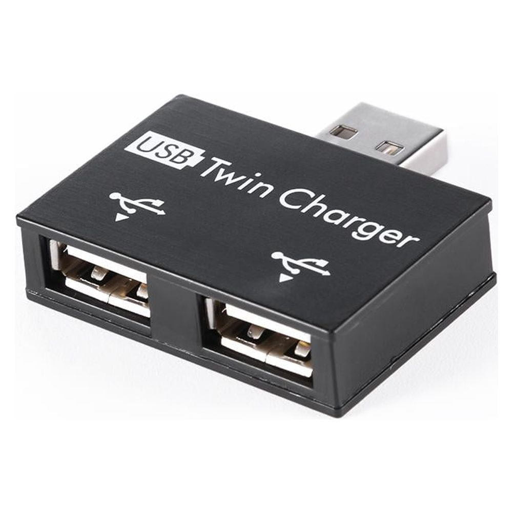 Aktudy USB2.0 Male to Twin Charger Dual 2 Port USB Splitter Hub Adapter ...