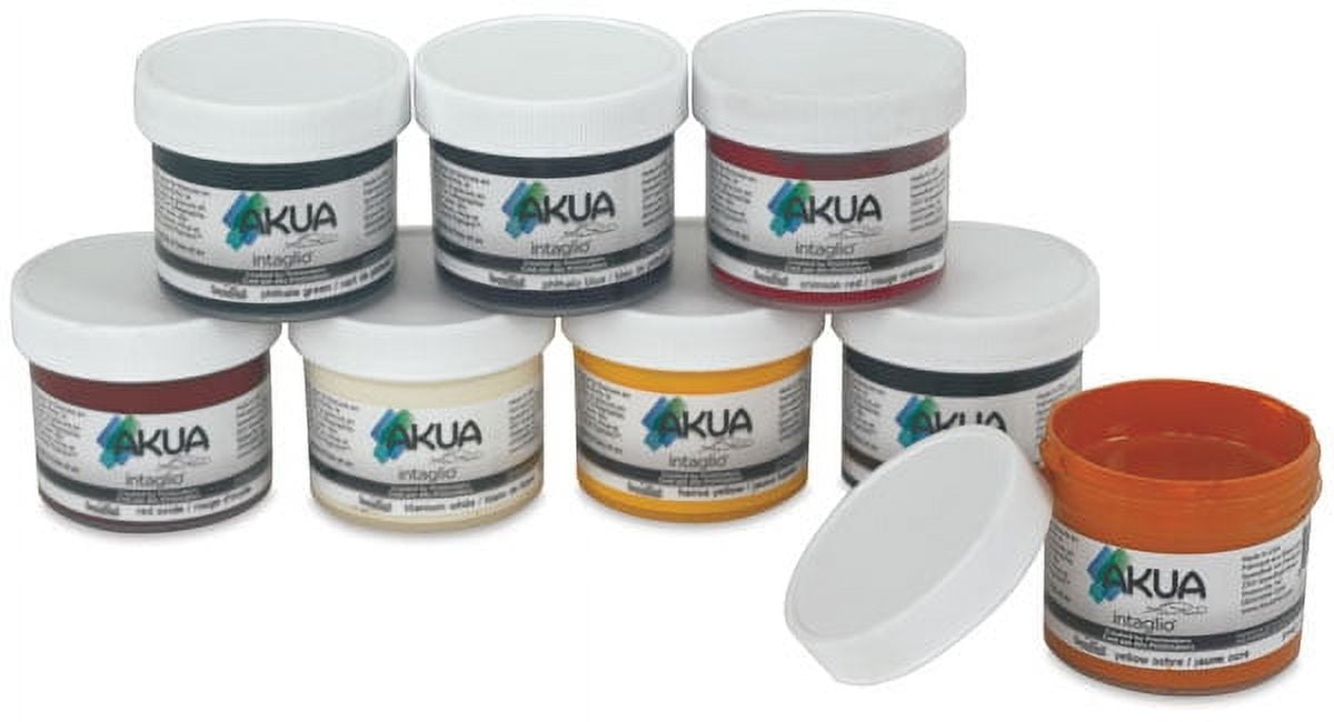 Akua Intaglio Inks - 8-Color Sampler Pack, 59 ml Jars - Walmart.com