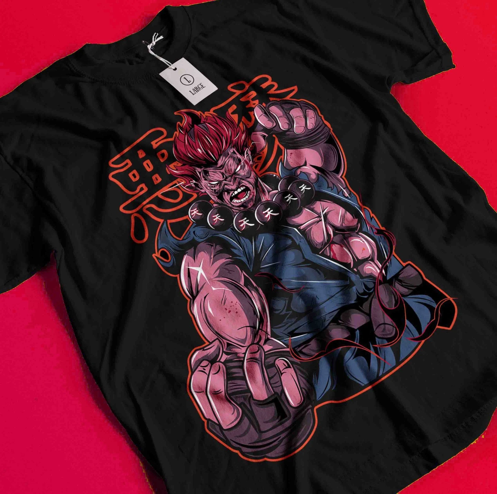Akuma Gouki T-Shirt Karate Street Fighter Shirt Chun Li Tshirt Ken ...