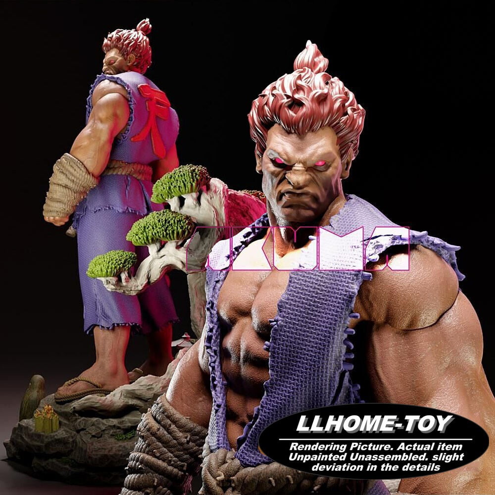 Akuma Ryu 27cm Tall Resin Model Unpainted 3d Print GK Statue Figure ...
