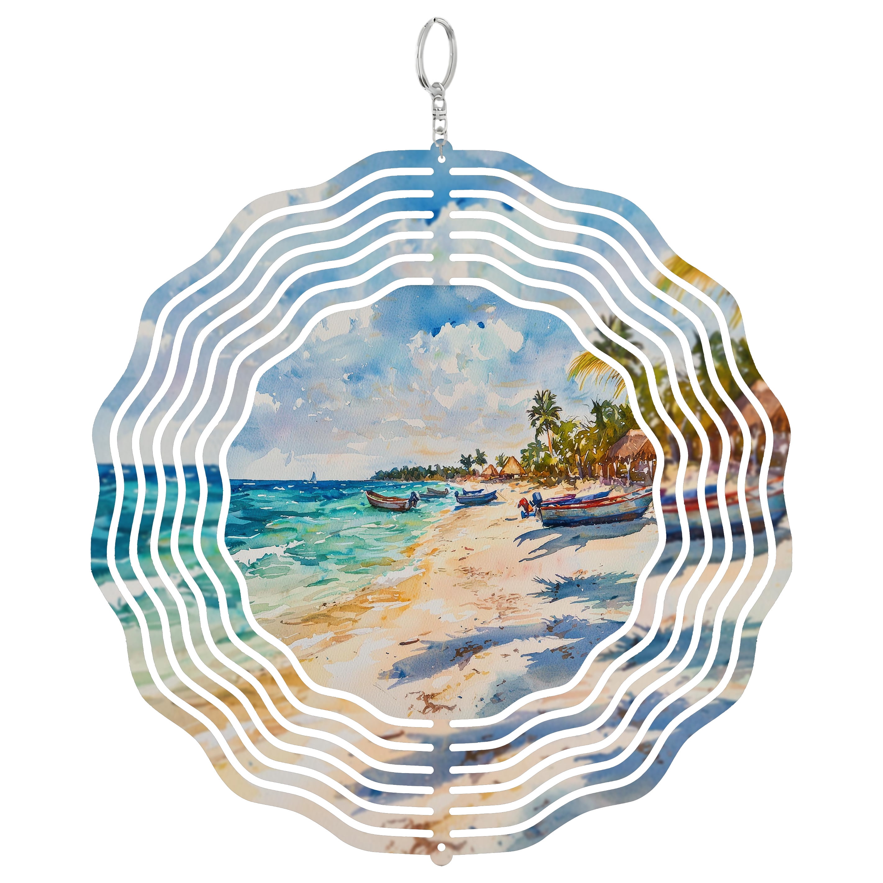 Akumal Mexico Turtle Bay 3D Wind Spinner Kinetic Hanging Yard Art ...