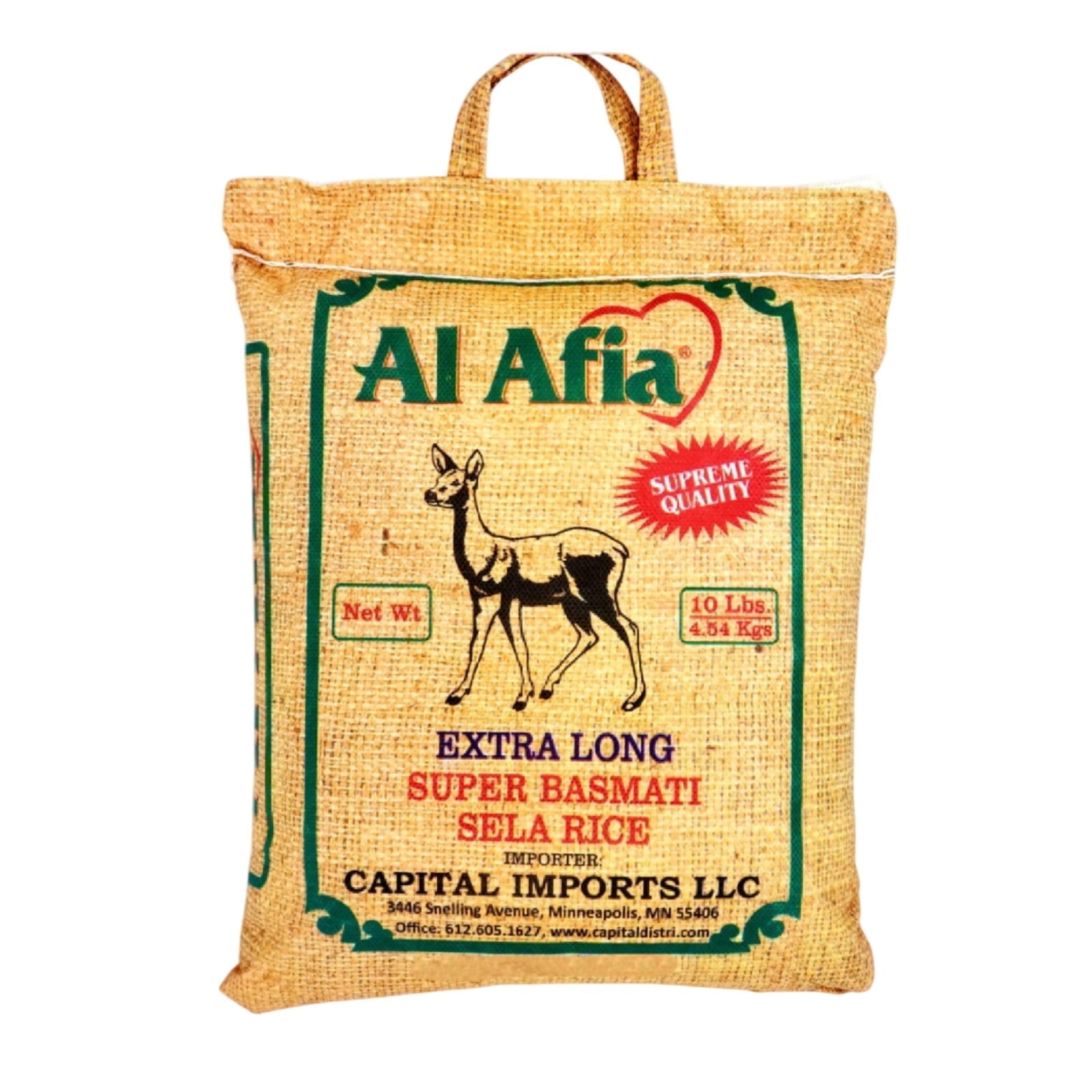 Al Afia Basmati Sela Rice Supreme Quality Extra Long , 10 lb (4.54 kg), Non GMO, Extra Long ...