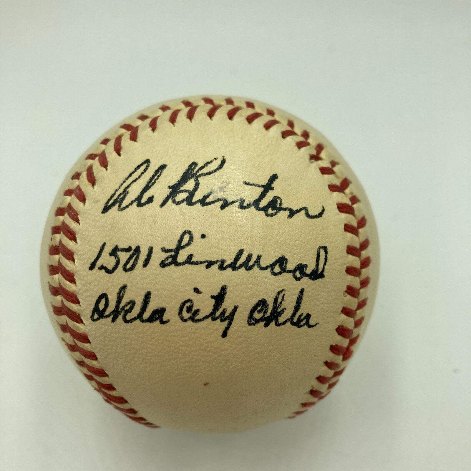 Al Benton (Dec. 1968) Single Signed American League Baseball Detroit ...