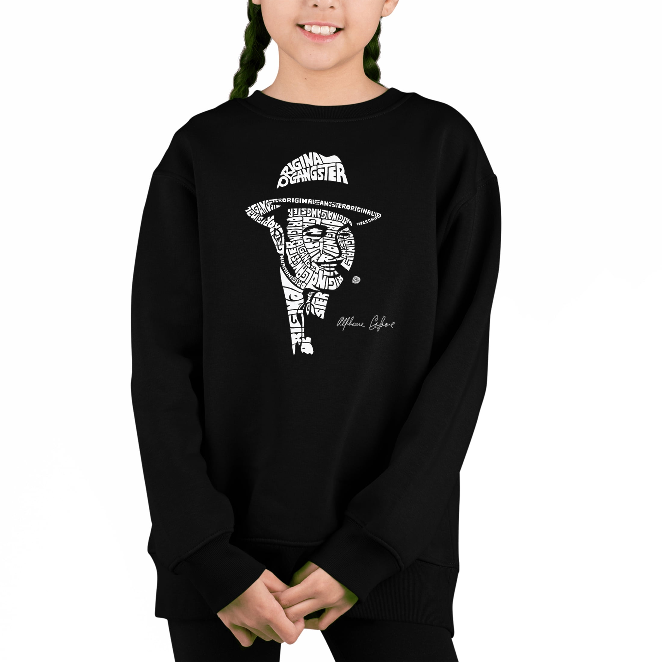 Al Capone - Original Gangster - Girl's Word Art Crewneck Sweatshirt ...