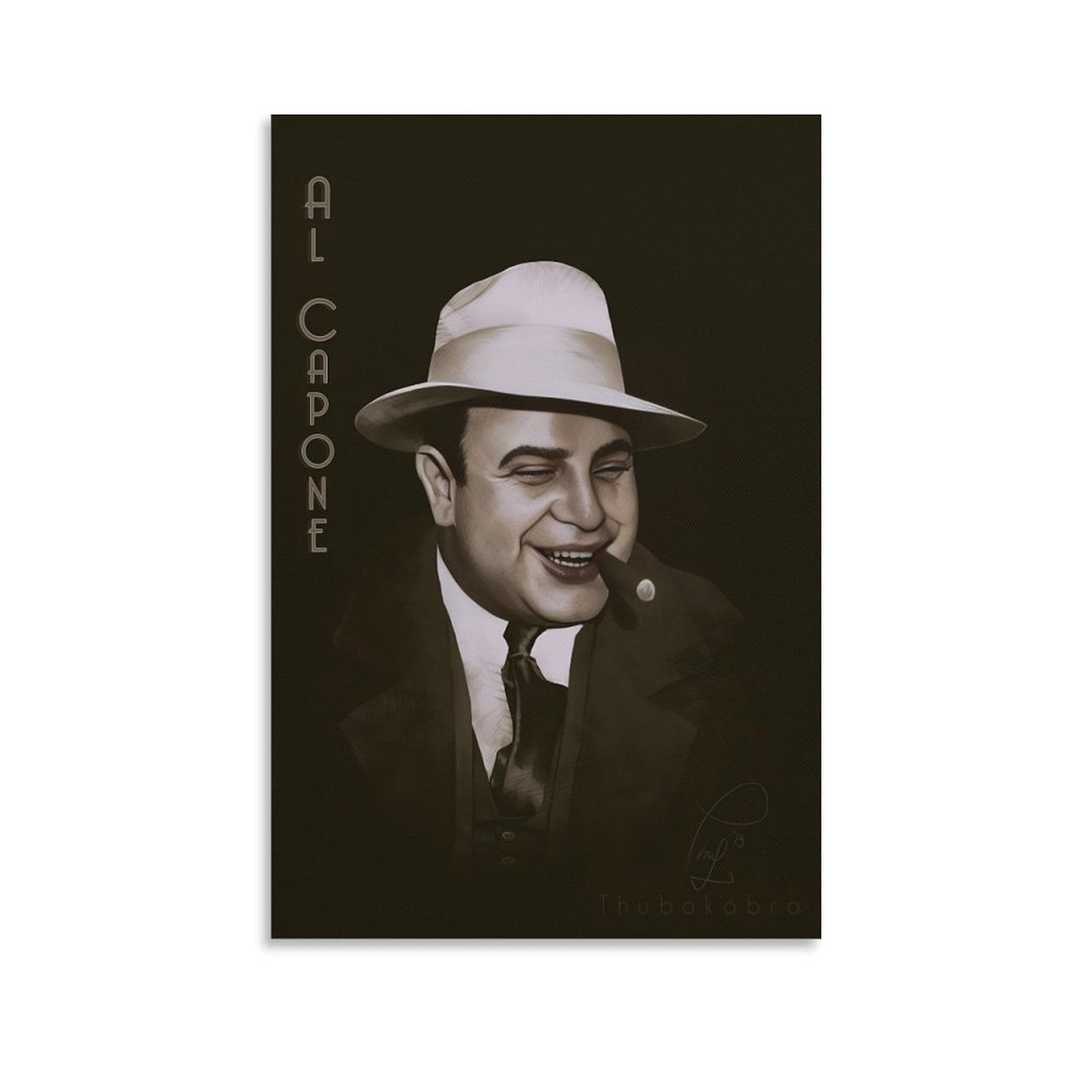 Al Capone Portrait Vibrant Glossy Abstract Art Poster Print Gifts ...