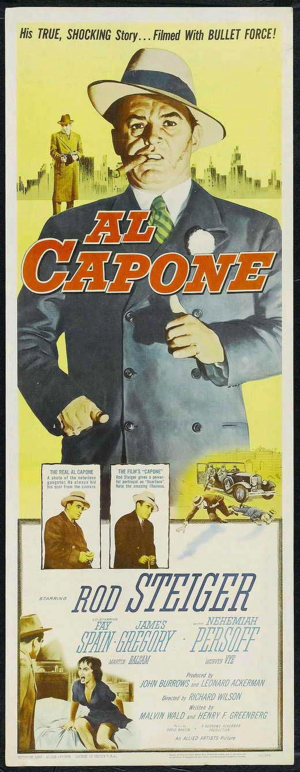 Al Capone Poster Movie Insert 14 x 36 In - 36cm x 92cm Rod Steiger Fay ...