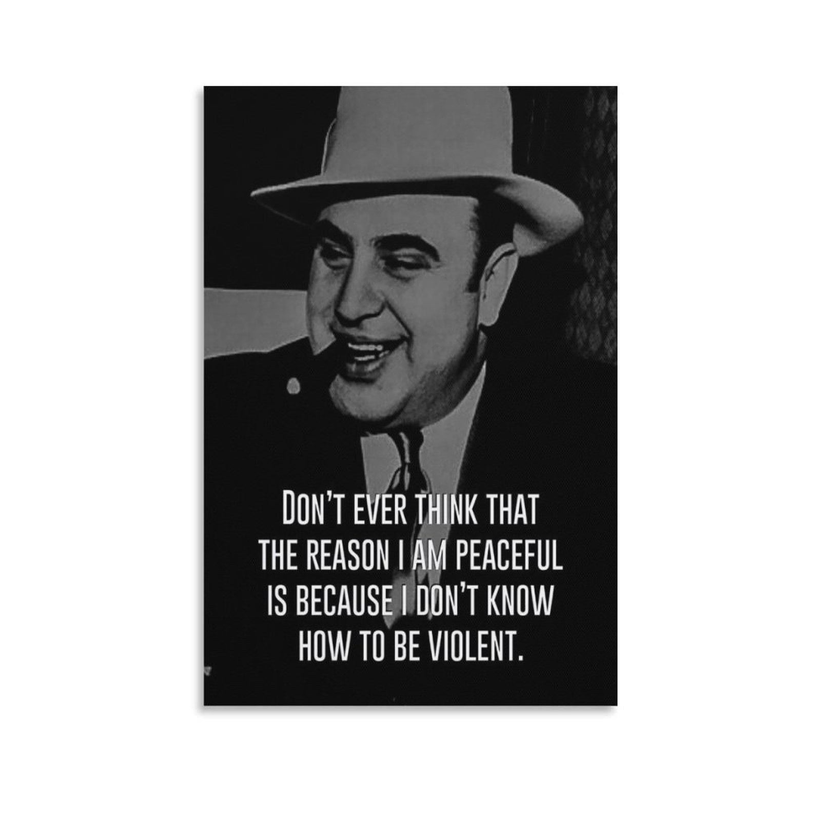 Al Capone Quote Poster Artworks Canvas Poster Room Aesthetic Wall Art ...