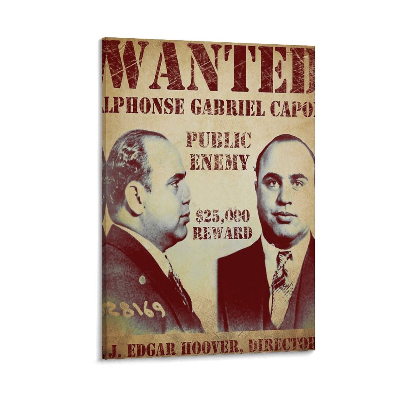 Al Capone Wanted Poster 1 Wall Art Poster Scroll Canvas Painting ...