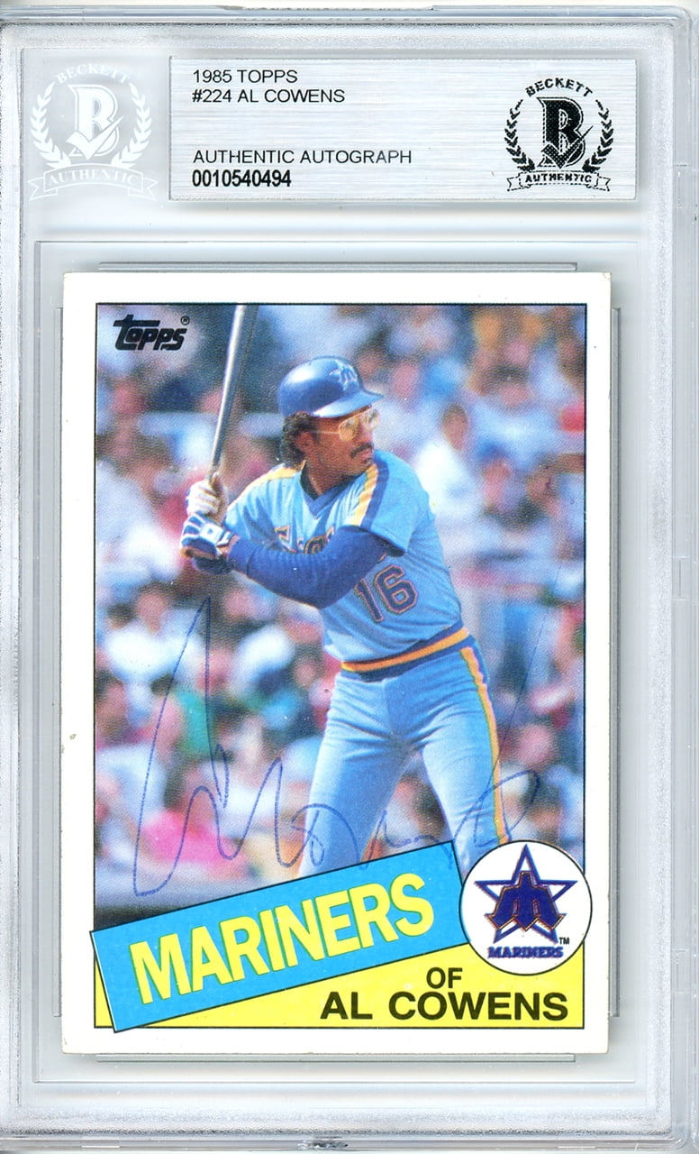 Al Cowens Autographed 1985 Topps Card #224 Seattle Mariners Beckett BAS ...