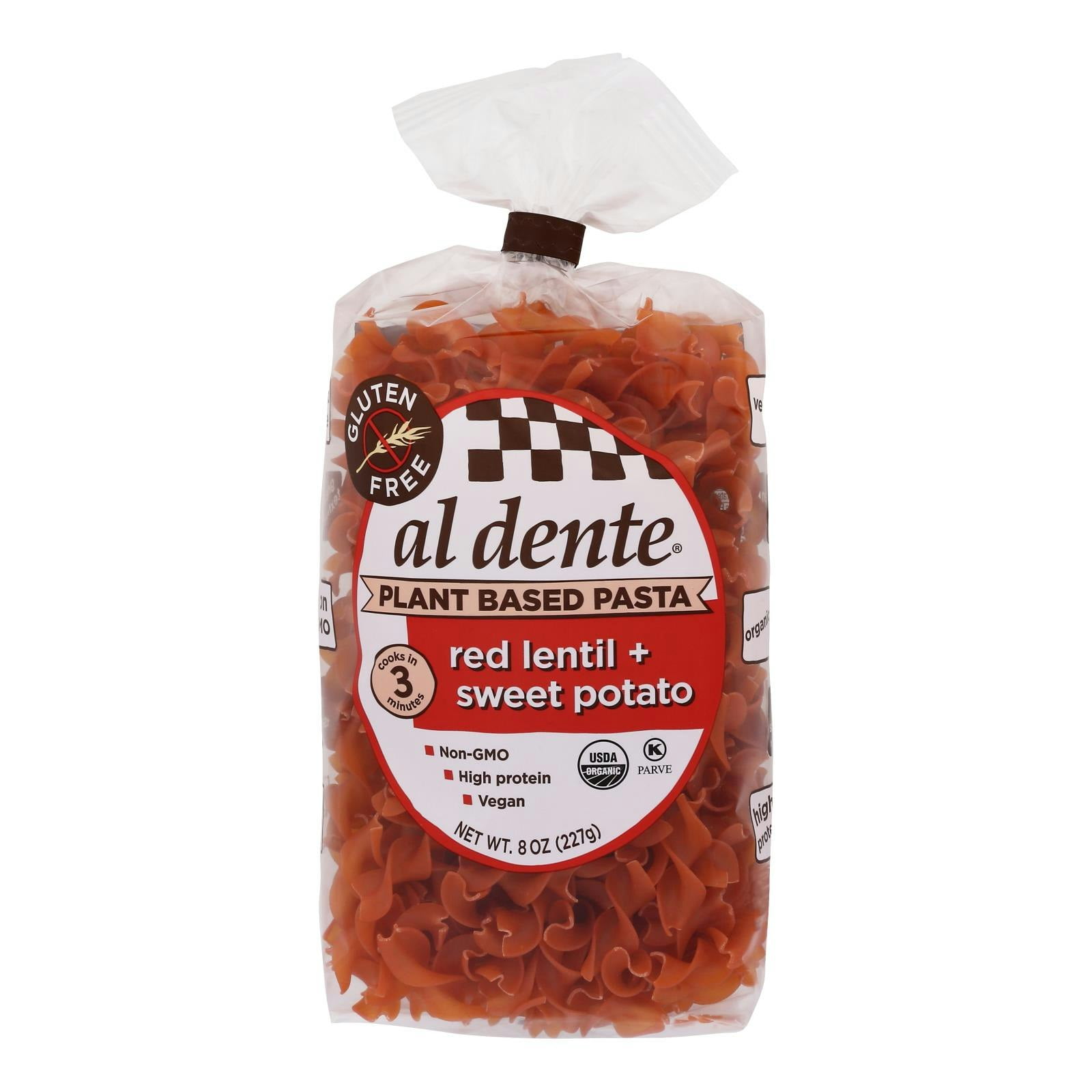 Al Dente Pasta Red Lentil Sweet Potato 8 oz (Pack Of 6) - Walmart.com