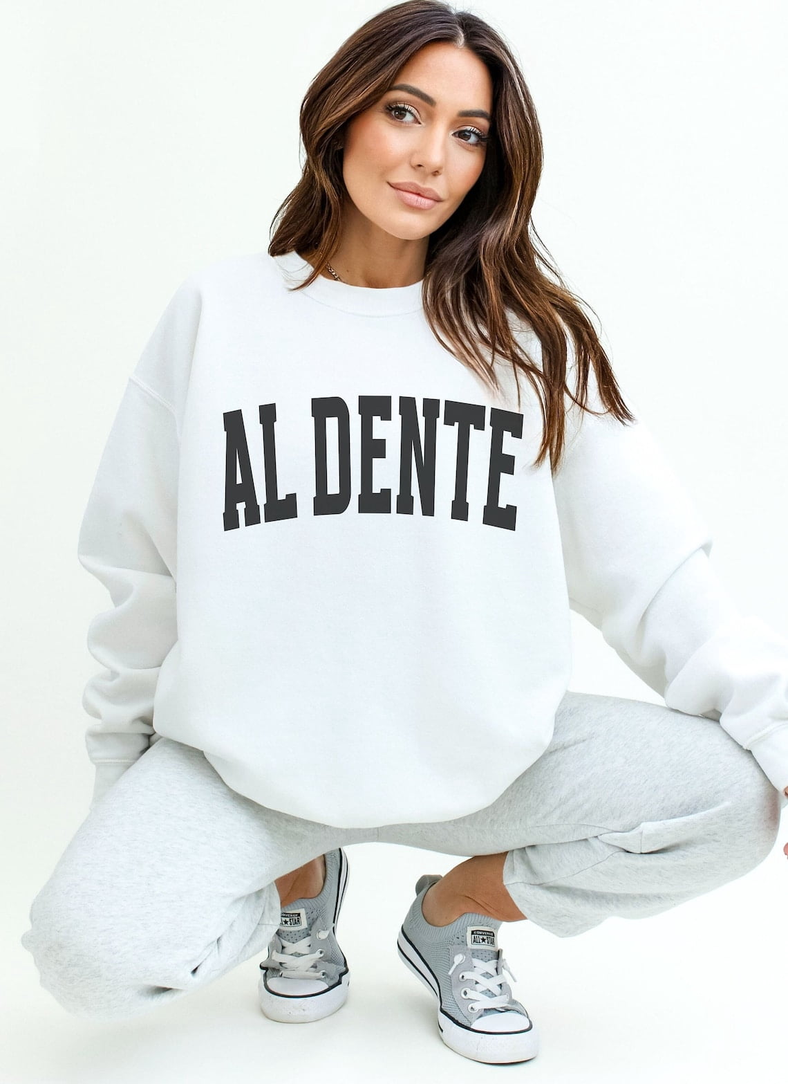 Al Dente Sweatshirt, Pasta Sweatshirt, Trendy Varsity Graphic Food ...