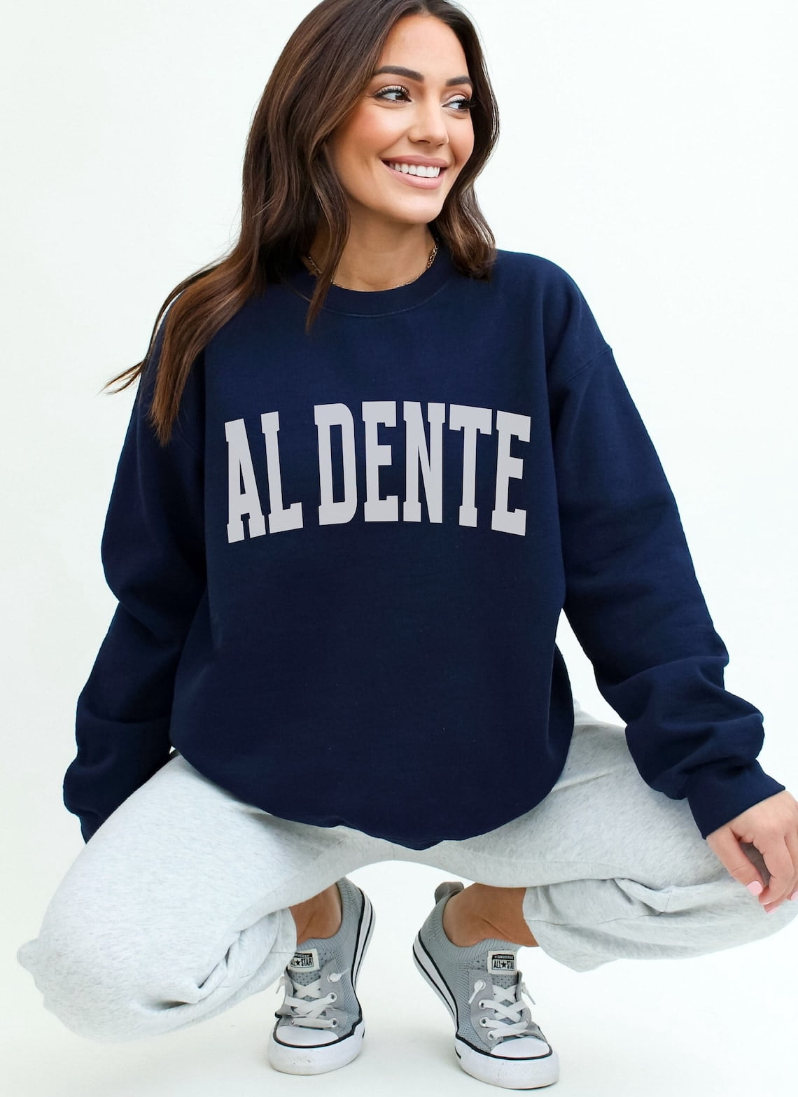 Al Dente Sweatshirt, Pasta Sweatshirt, Trendy Varsity Graphic Food ...