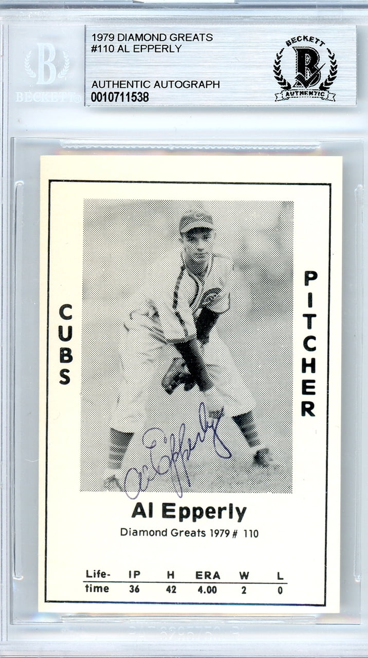 Al Epperly Autographed 1979 Diamond Greats Card #110 Chicago Cubs ...