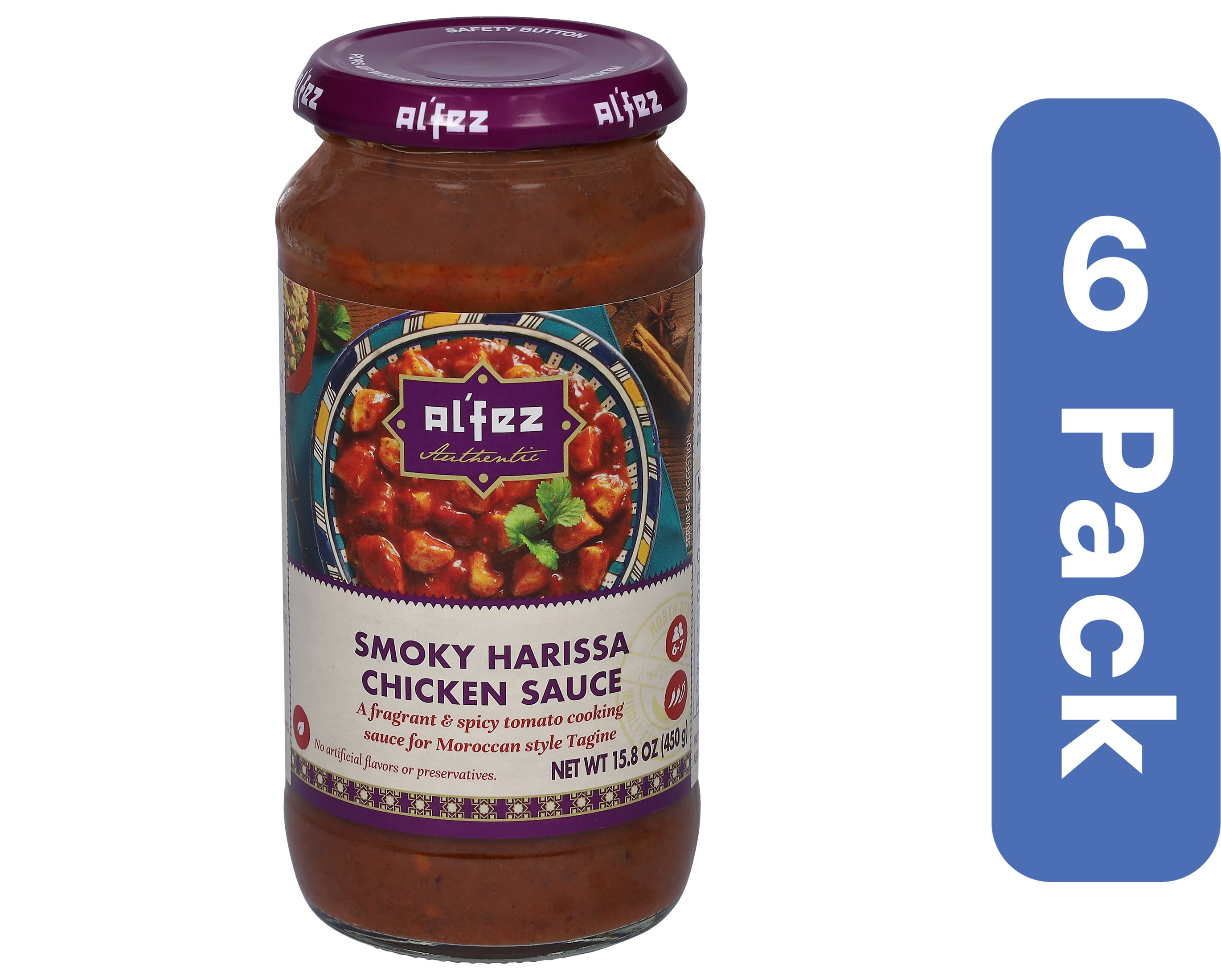 Al Fez Sauce Smoky Harissa Chicken 15.8 oz (Pack of 6) - Walmart.com