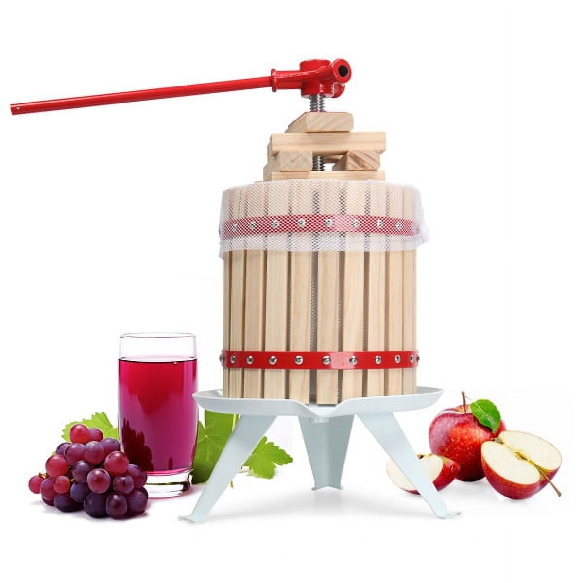 Al Fresco 3.2 Gallon (12L) Manual Fruit Wine Press w/6 Pressing Blocks ...