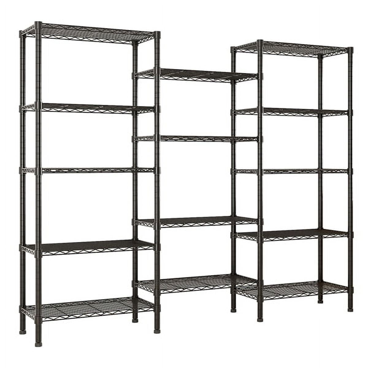 Al Fresco 63 x 14 x 71" 5 Tier Metal Large Storage Rack NSF Wire ...