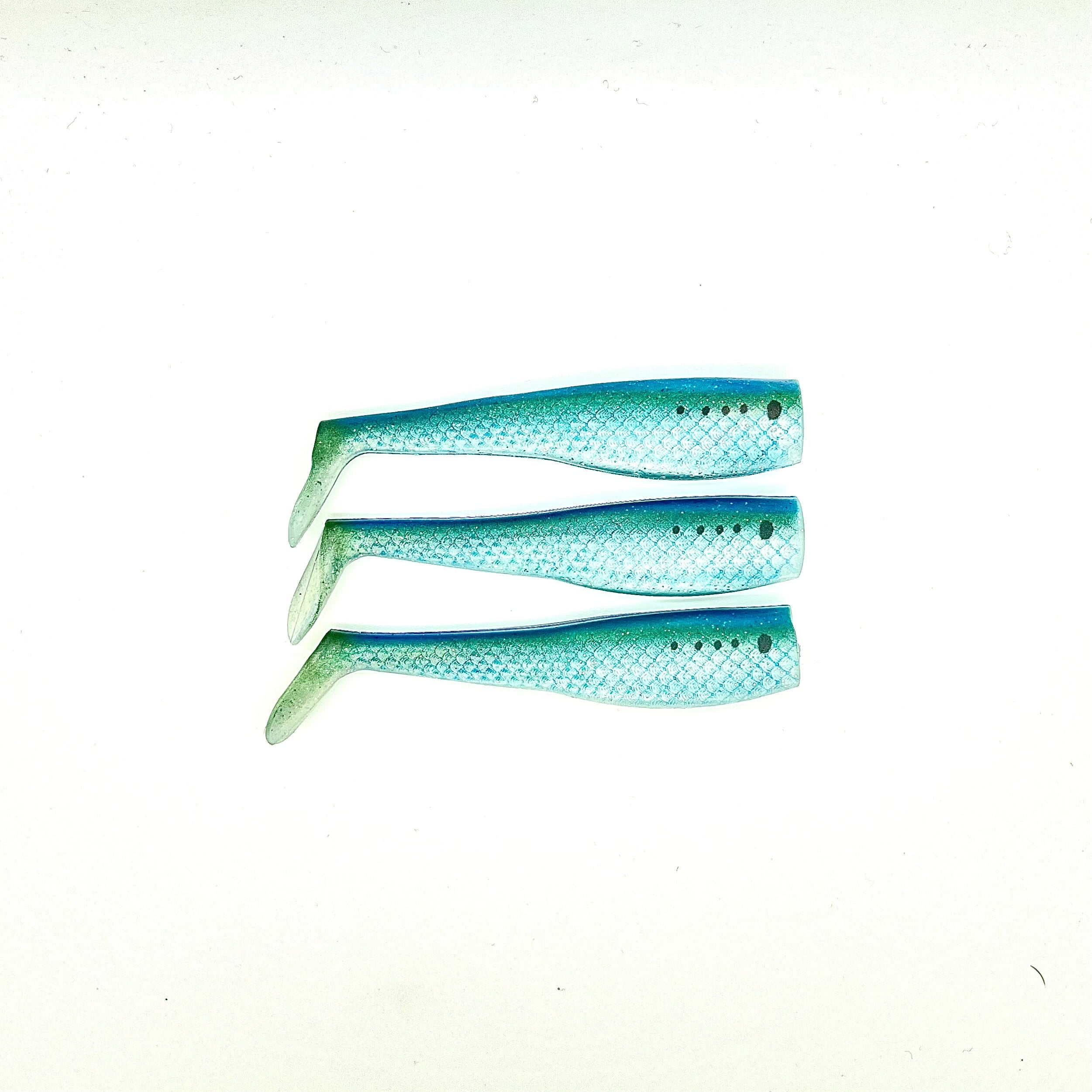 Al Gag's Lures Whip-It Fish, 4" Replacement Tails, Bunker - Walmart.com