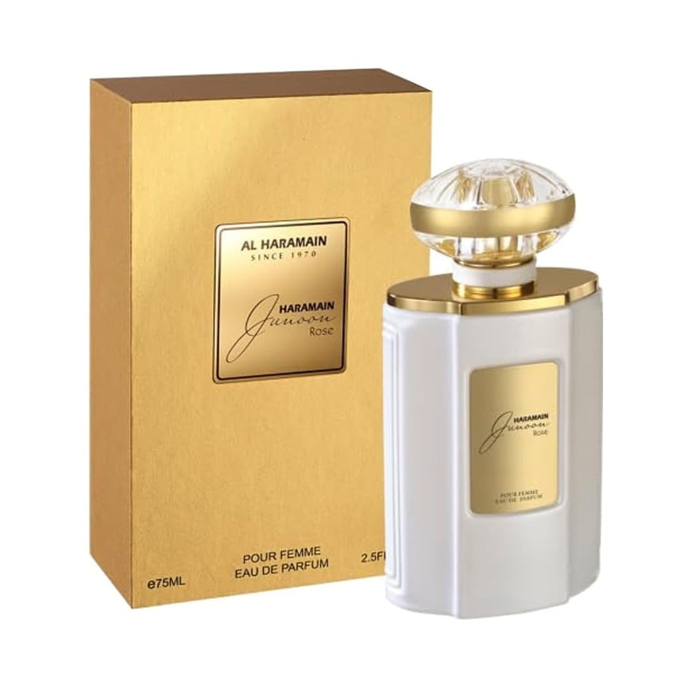Al Haramain Junoon Rose 2.5oz - 2019 EDP Spray with Bergamot, Ylang-Ylang, Cherry Blossom, and ...