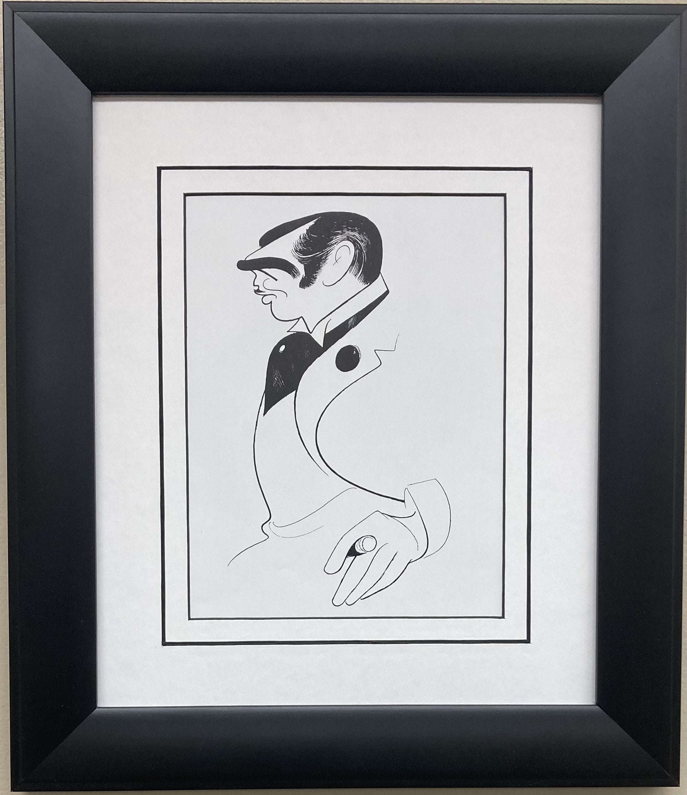 Al Hirschfeld "Clark Gable as Rhett Butler" CUSTOM FRAMED ART Hollywood ...