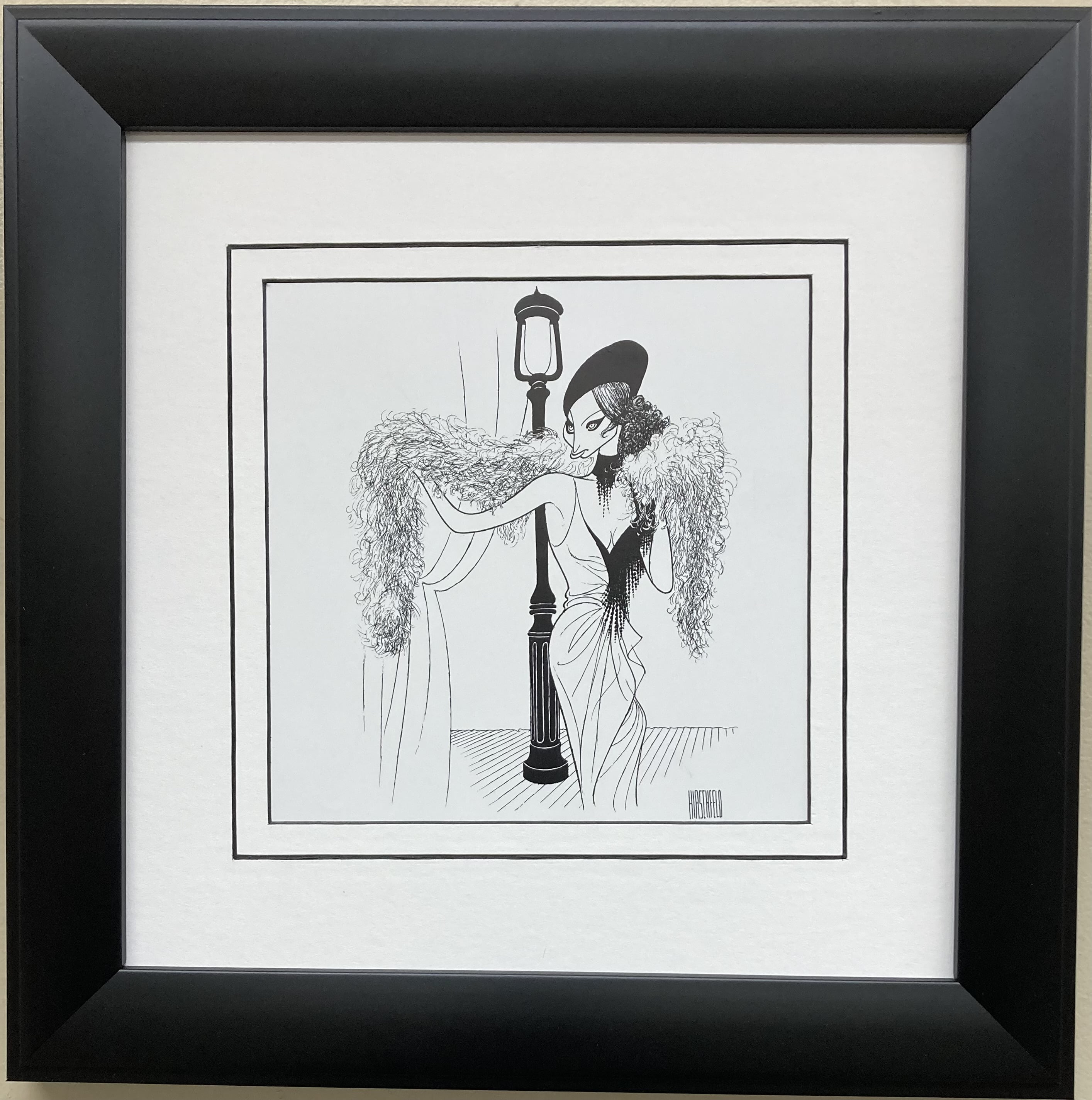 Al Hirschfeld Funny Lady 1975" CUSTOM FRAMED ART Caricature Barbra ...