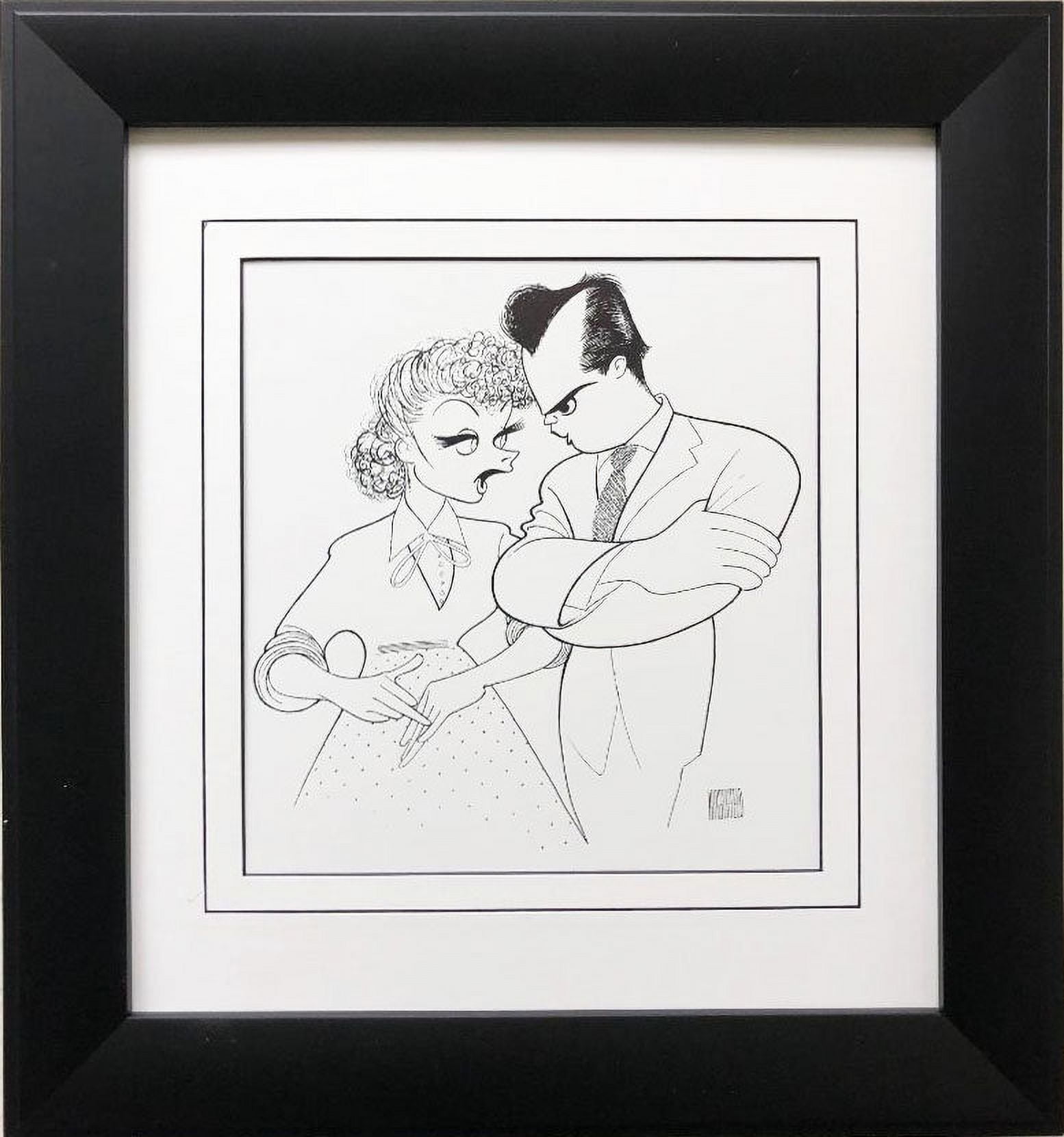 Al Hirschfeld "I Love Lucy" CUSTOM FRAMED Decorative ART Print Generic ...