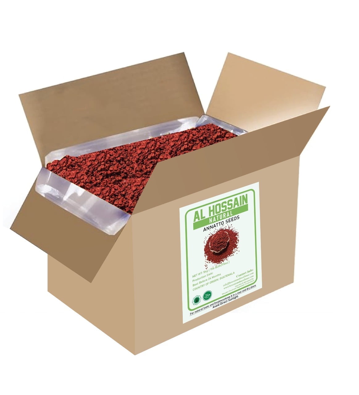 Al Hossain Natural Guatemalan Annatto Seeds – Whole 11lb Bulk (176oz ...