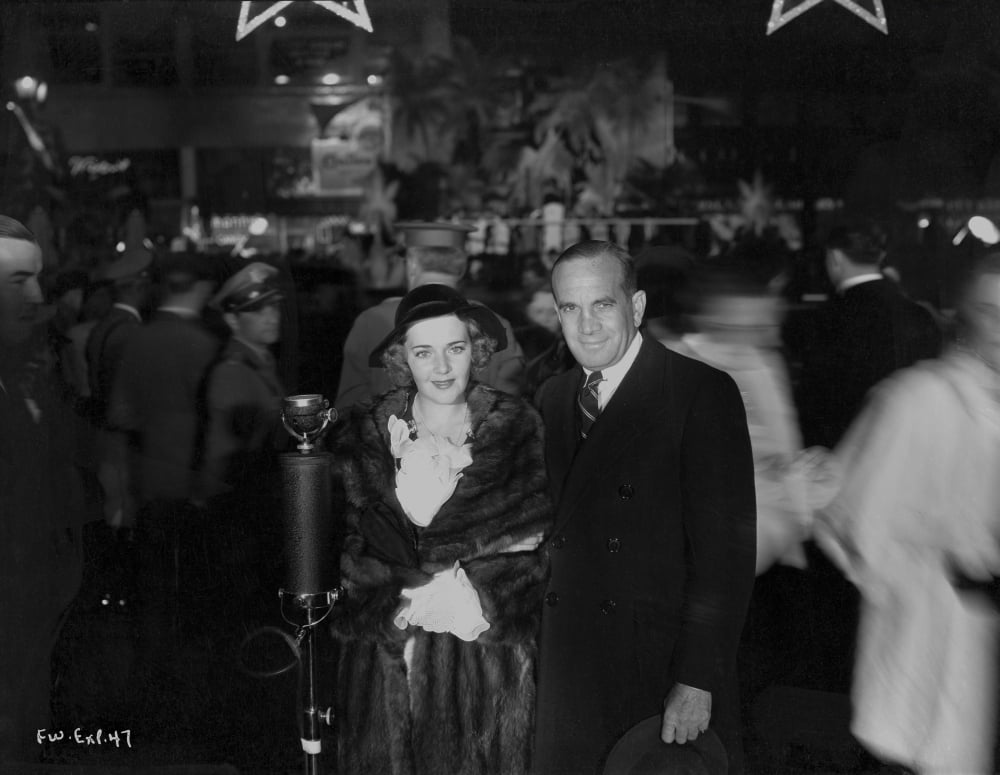 Al Jolson Accompanying a Woman in a Crowd in a Classic Portrait Photo ...