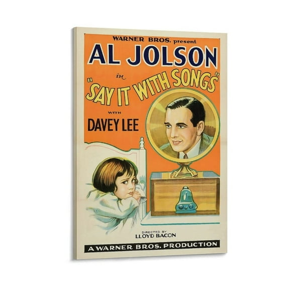 Al Jolson Singer Comedian Actor Vaudevillian Print Poster (15) Canvas ...
