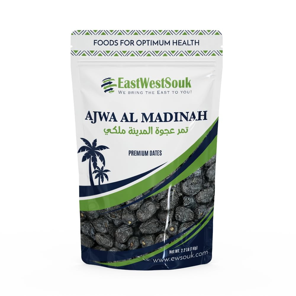 Al Madina Ajwa Dates - - 2.2lb (1000g) - Imported from Madinah ...