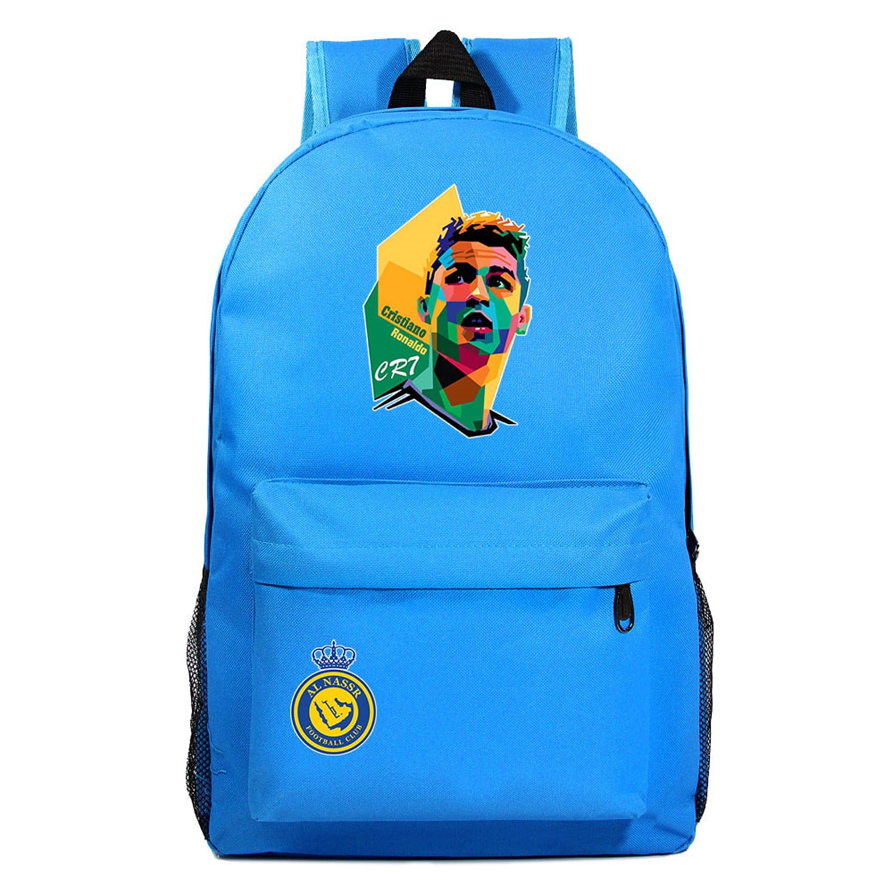 Al-Nassr FC Cristiano Ronaldo Backpack-CR7 Canvas School Bookbag ...