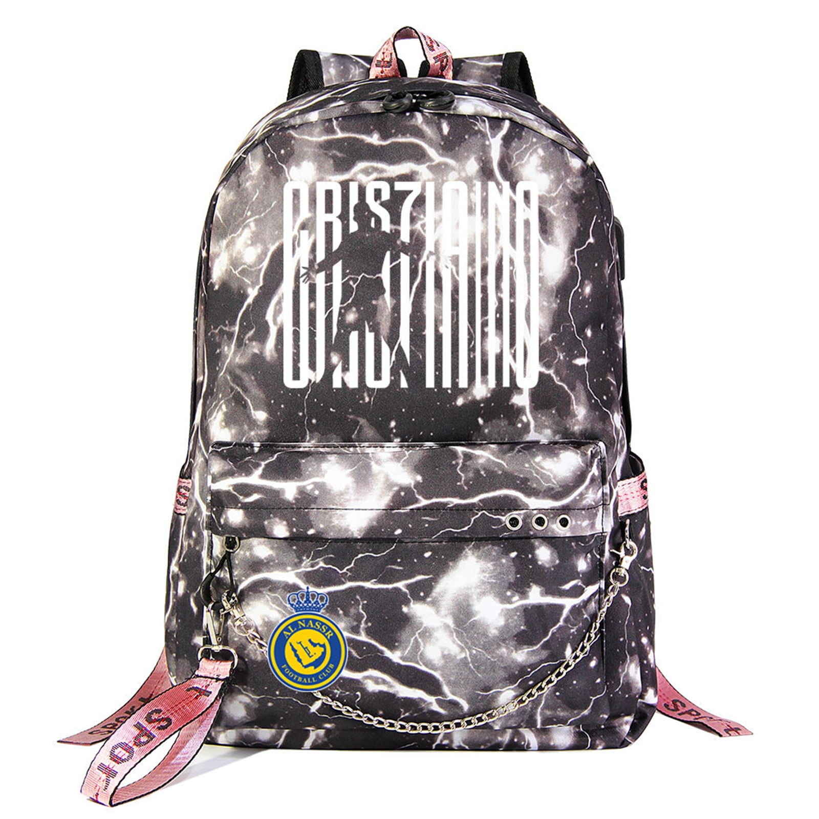 Al Nassr FC Cristiano Ronaldo Backpack Teens Lightweight Travel Daypack ...