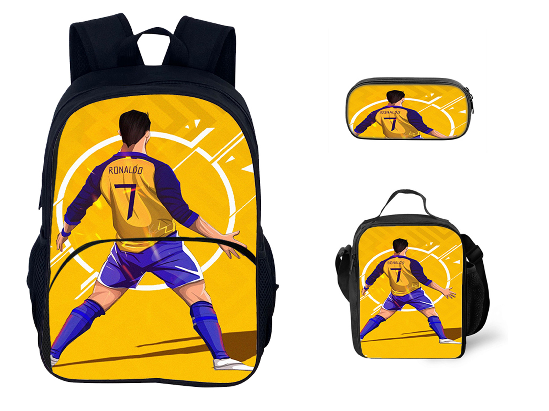 Al-Nassr FC Novelty Daypack with Insulated Lunch Box Small Case 3 in 1 ...