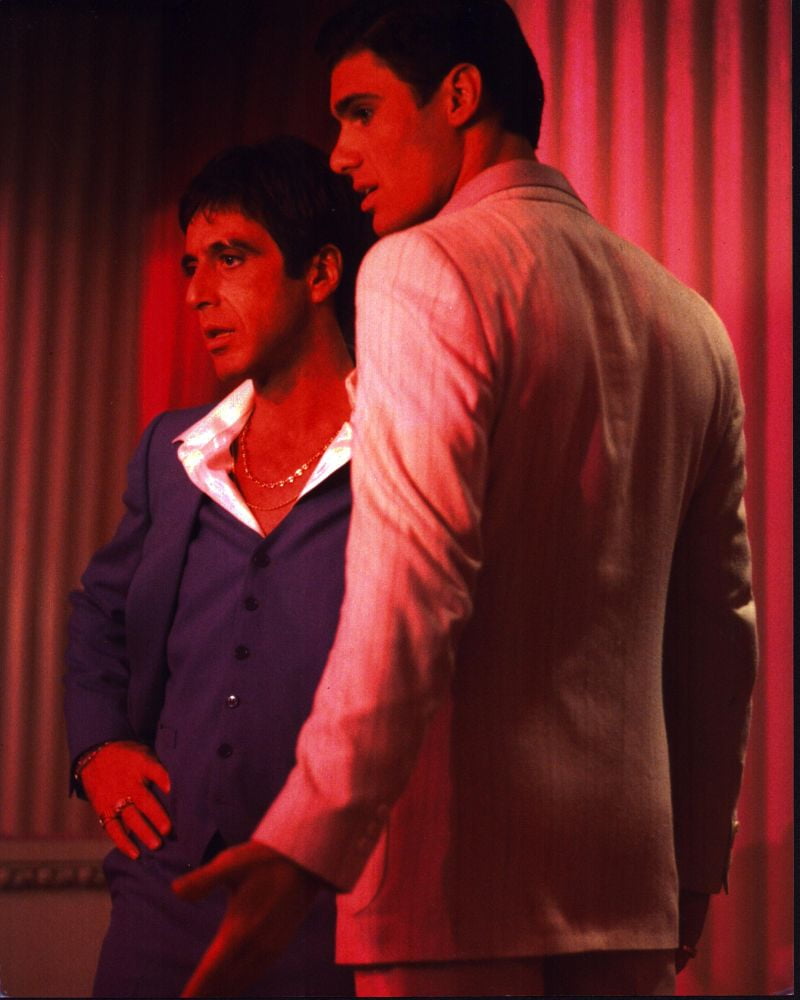 Al Pacino And Steven Bauer In Suits In Scarface Red Tint Photo Print ...