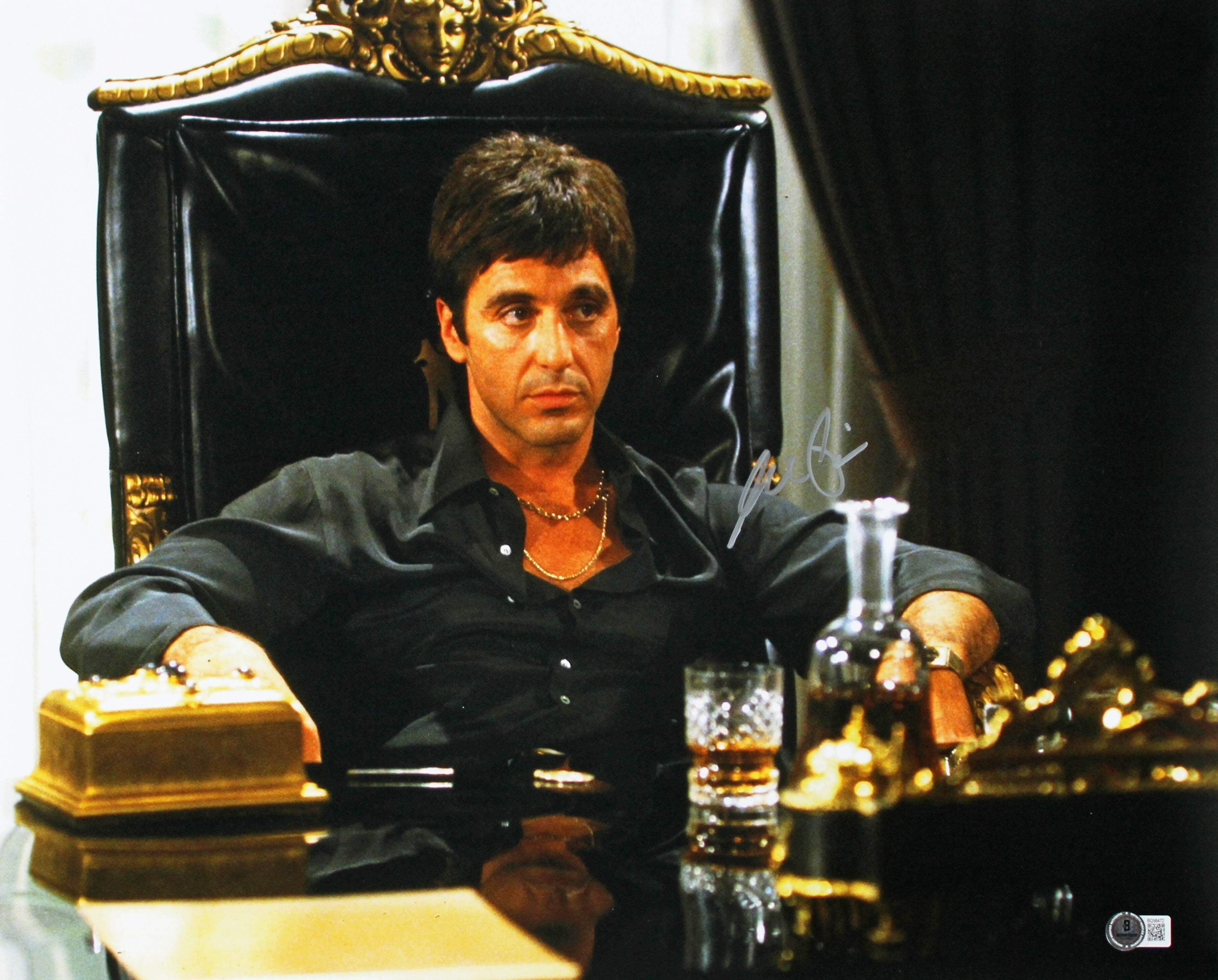 Al Pacino Scarface Authentic Signed 16x20 Horizontal Sitting Photo BAS ...