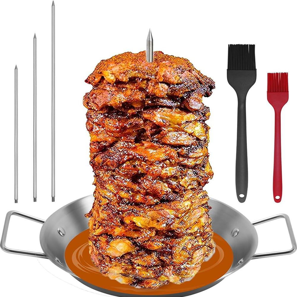 Al Pastor Skewer for Grill, Gyro Pan with Skewer, BBQ Vertical Skewer ...