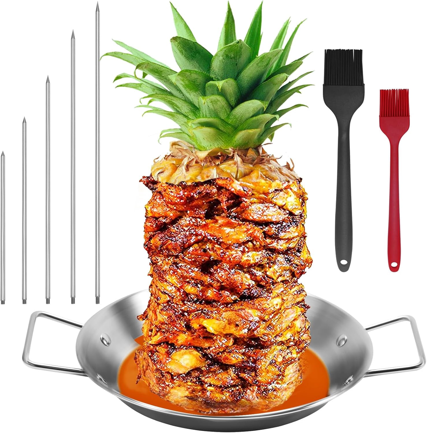 Al Pastor Skewer for Grill, Shawarma Skewer Stand, Stainless Steel ...